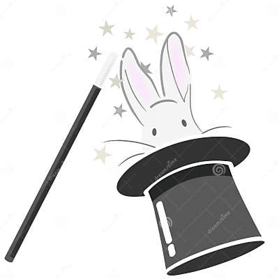Magic bunny vector stock vector. Illustration of stick - 19986767