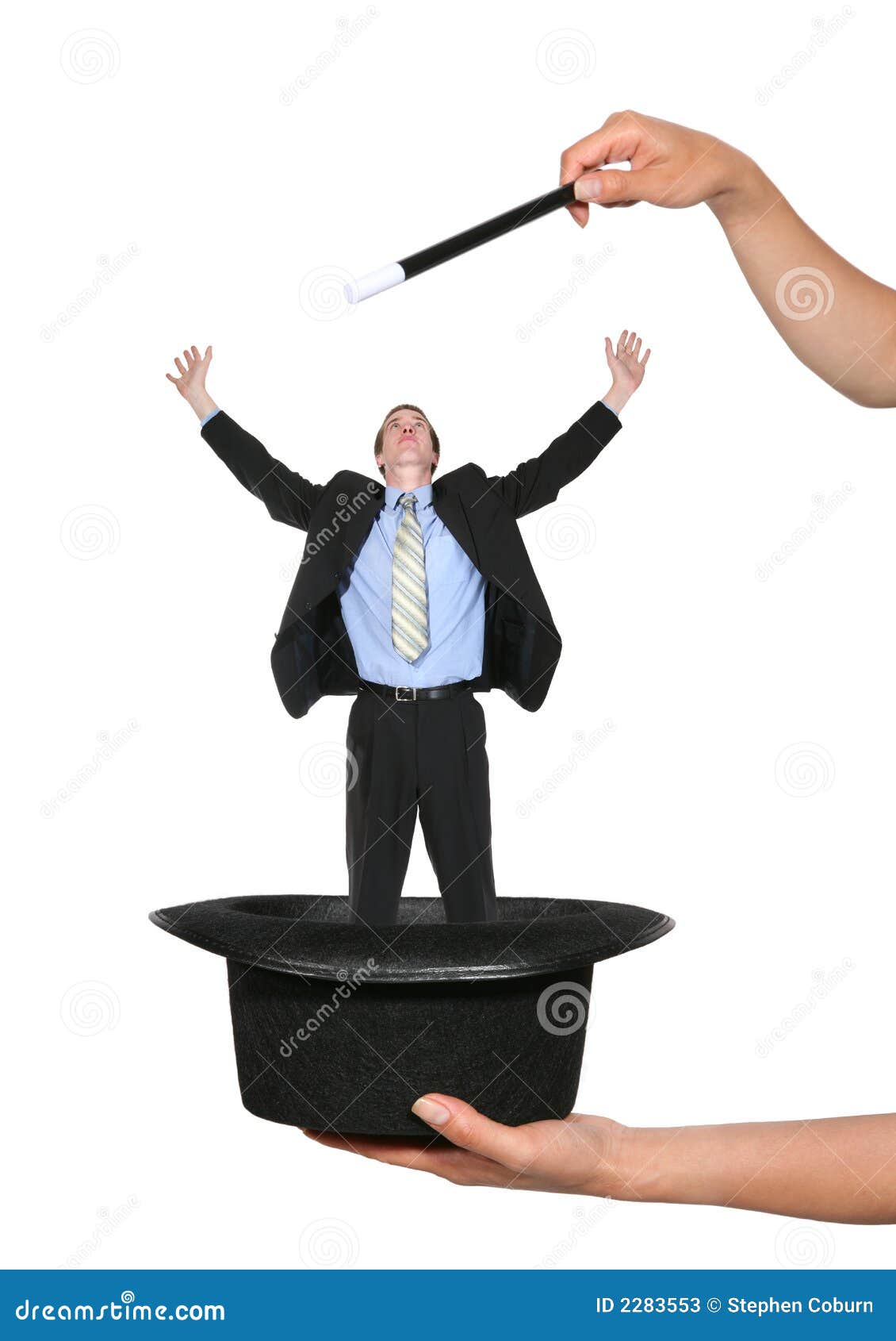 Magic Business Man stock image. Image of performance, coat - 2283553
