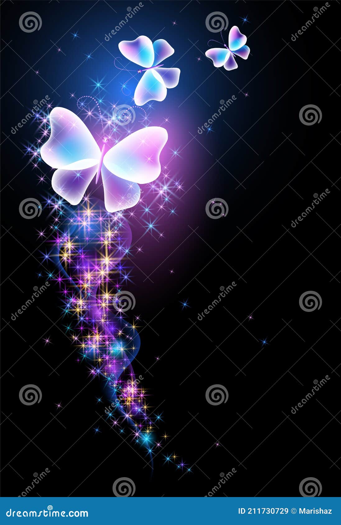 Magic Butterfly With Fantasy Sparkle, Blazing Trail And Glowing Stars ... Magic Butterfly With Fantasy Sparkle, Blazing Trail And Glowing Stars ...