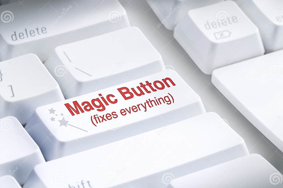 Magic Button on Computer Keyboard Stock Photo - Image of business ...