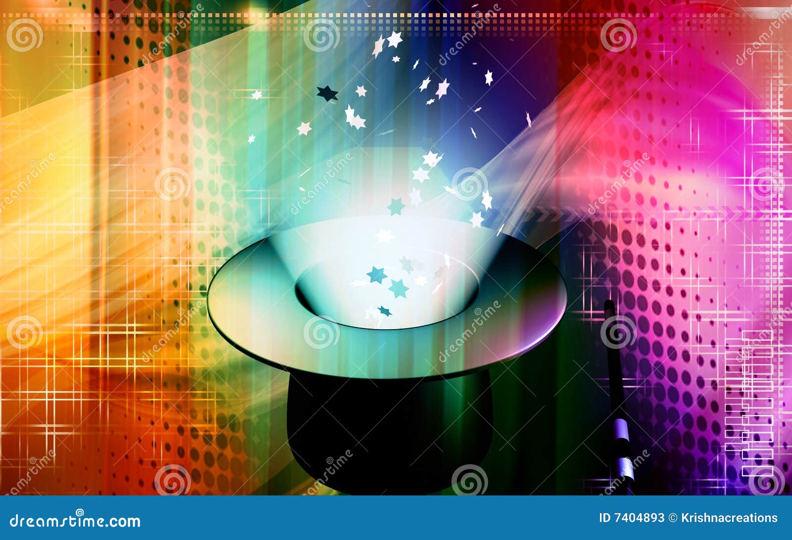 Magic cap stock illustration. Illustration of gift, costume - 7404893