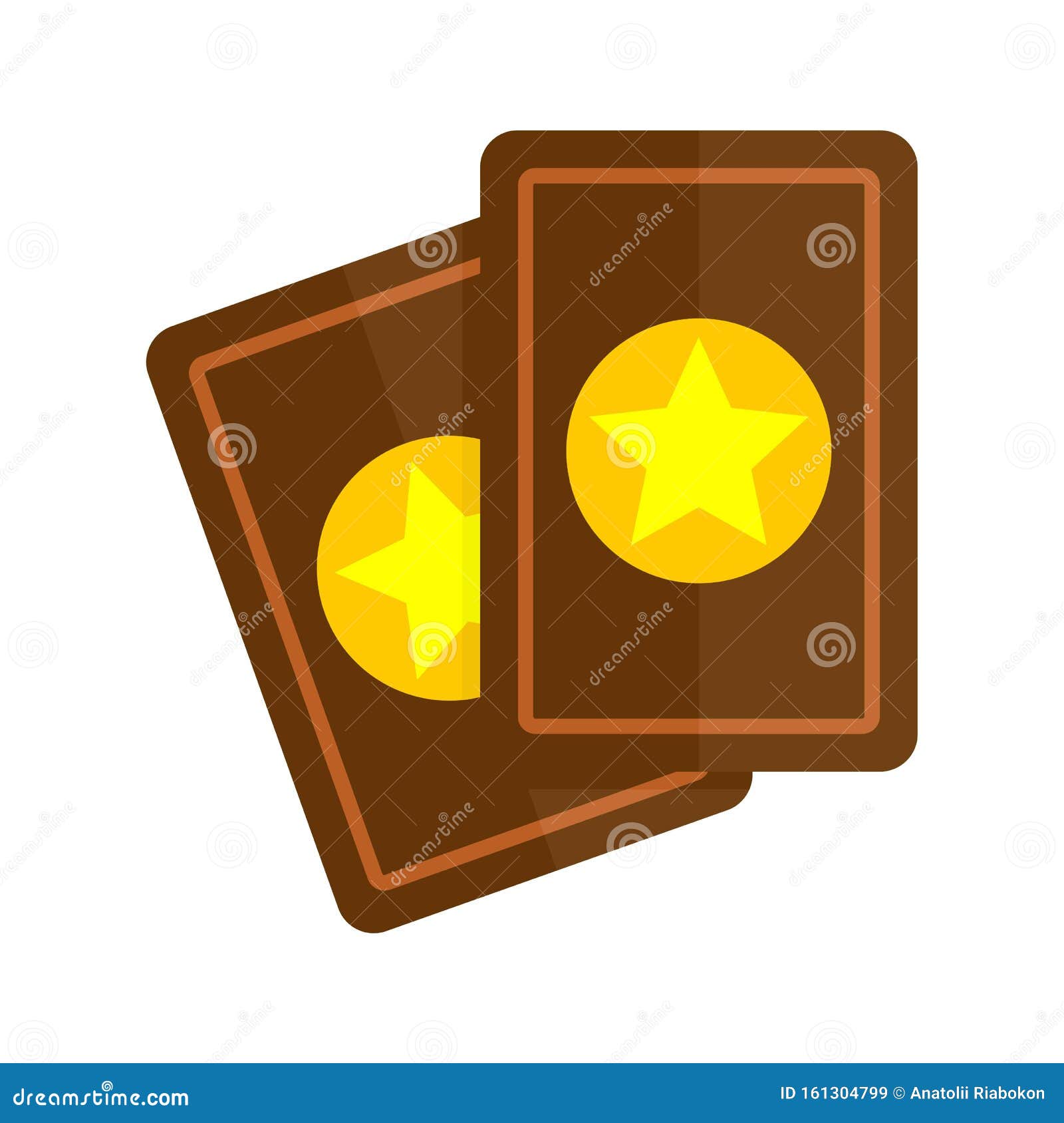 Magic Cards Icon, Flat Style Stock Vector - Illustration of fortune ...