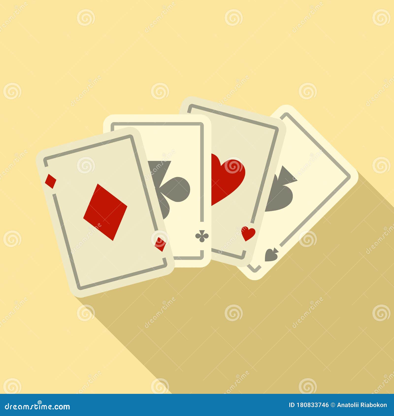 Magic Cards Icon, Flat Style Stock Vector - Illustration of illusion ...
