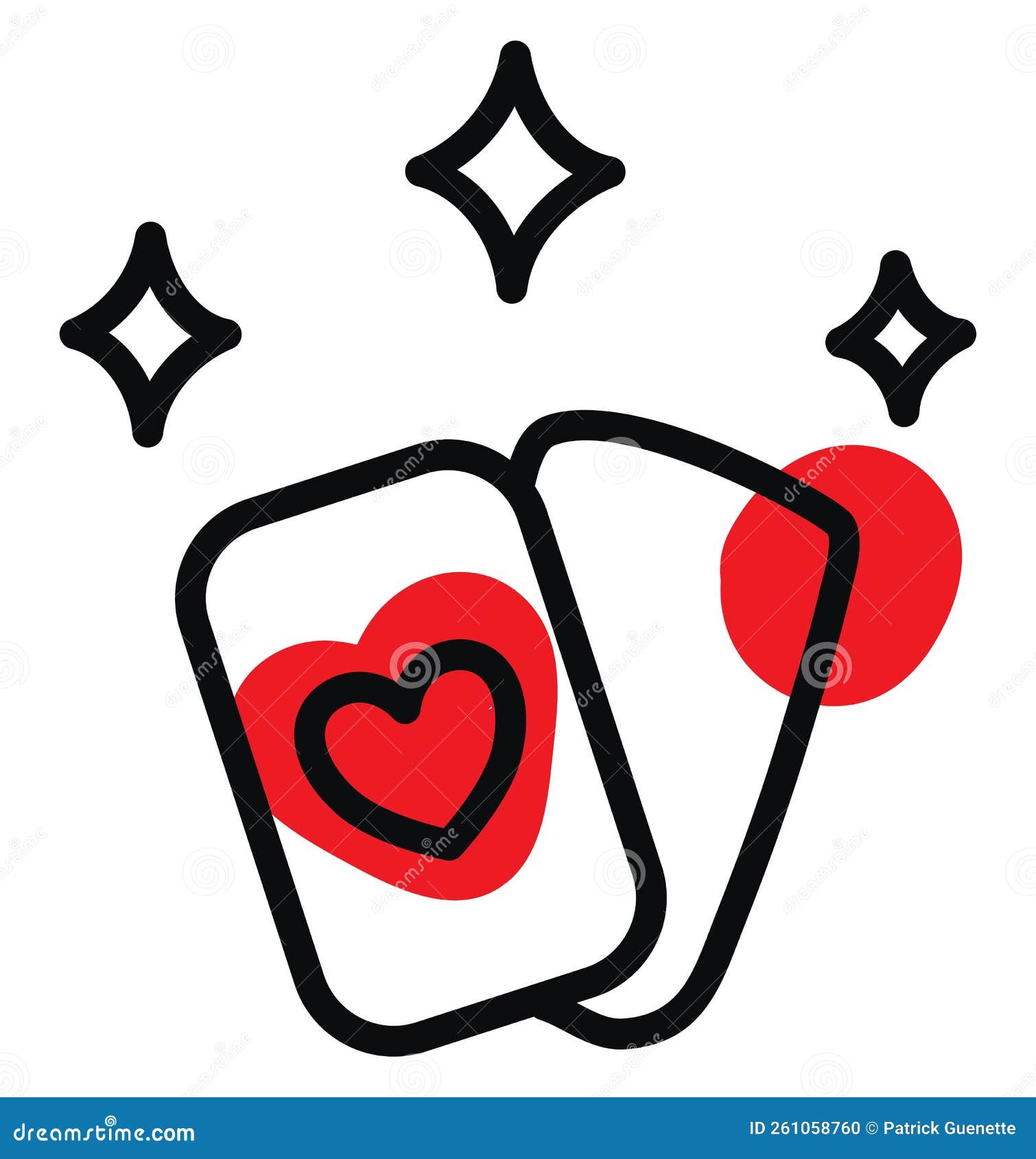 Magic cards, icon stock vector. Illustration of design - 261058760