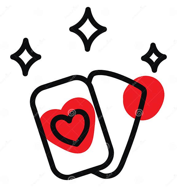 Magic cards, icon stock vector. Illustration of design - 261058760