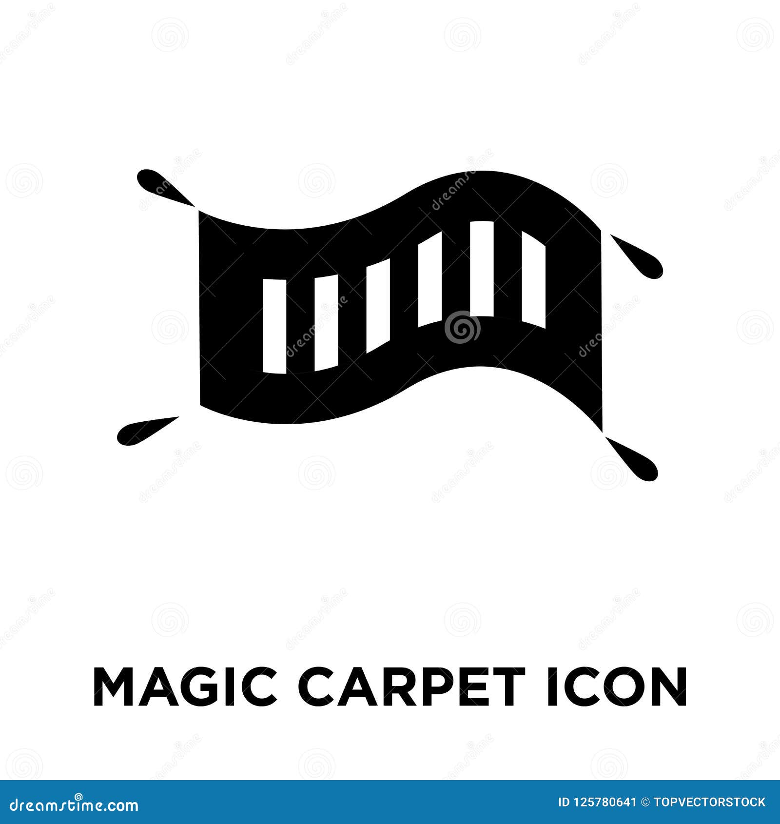 Magic Carpet Icon Vector Isolated on White Background, Logo Concept of ...