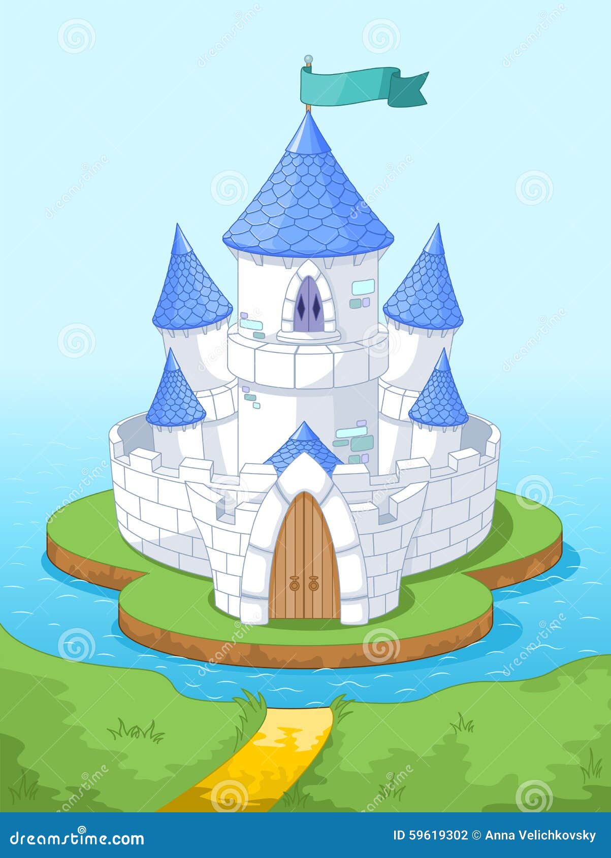 Magic Castle stock vector. Illustration of cartoon, imagination - 59619302