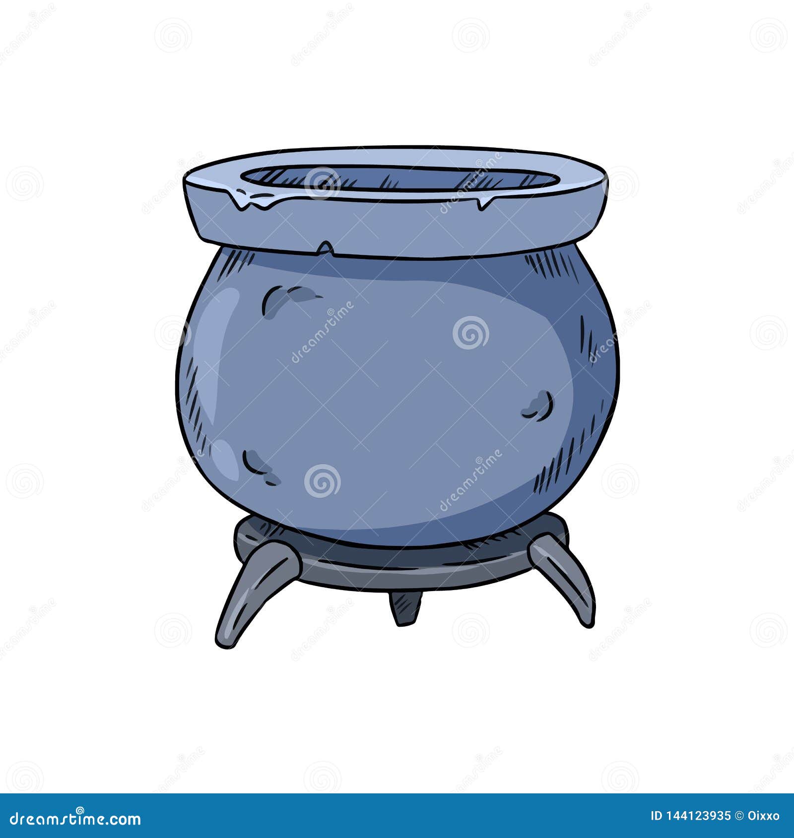Magic Cauldron Doodle. Hand Drawn Witchcraft Design. Alchemy, Potions ...