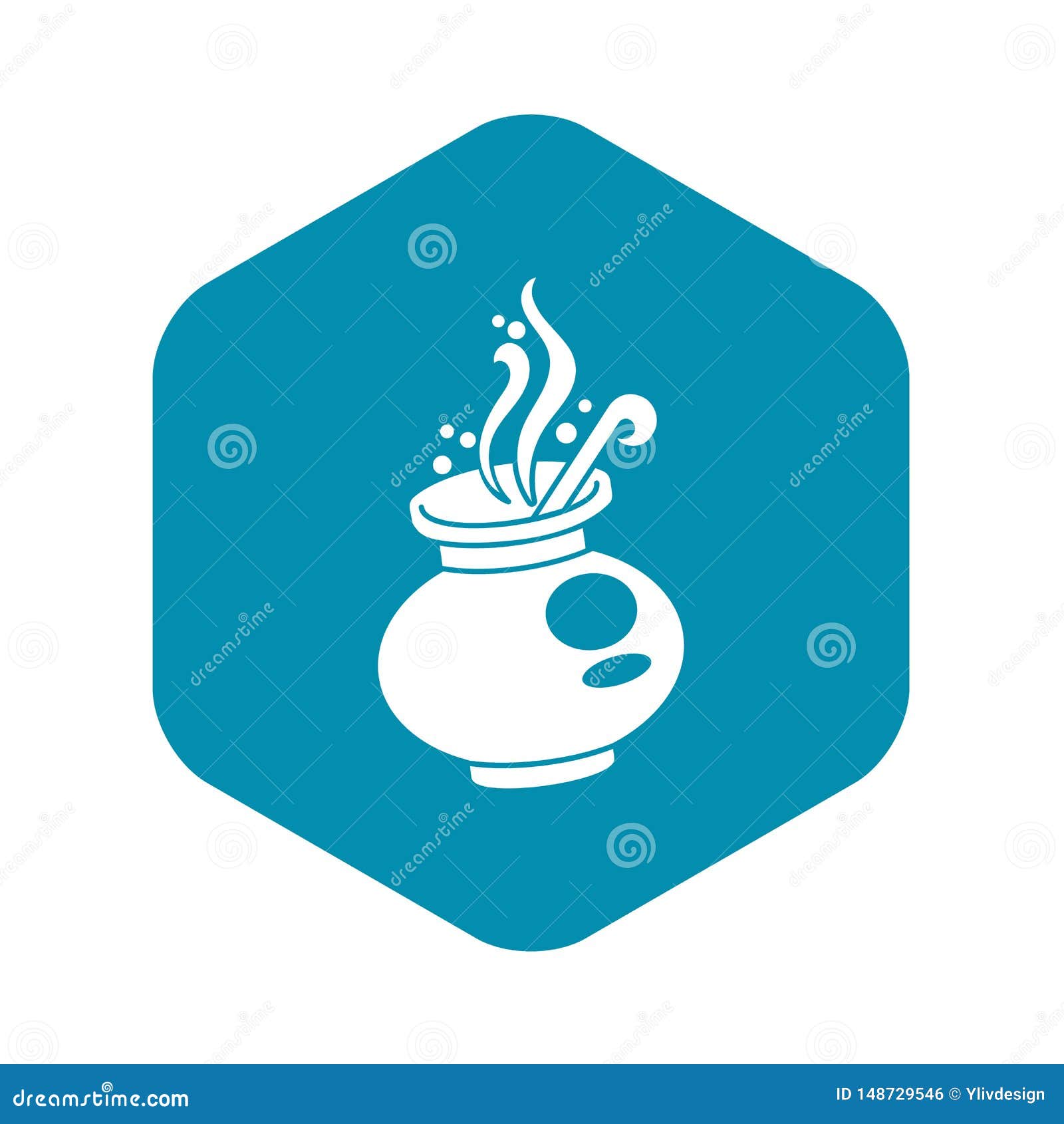 Magic Cauldron Icon, Simple Style Stock Vector - Illustration of ...