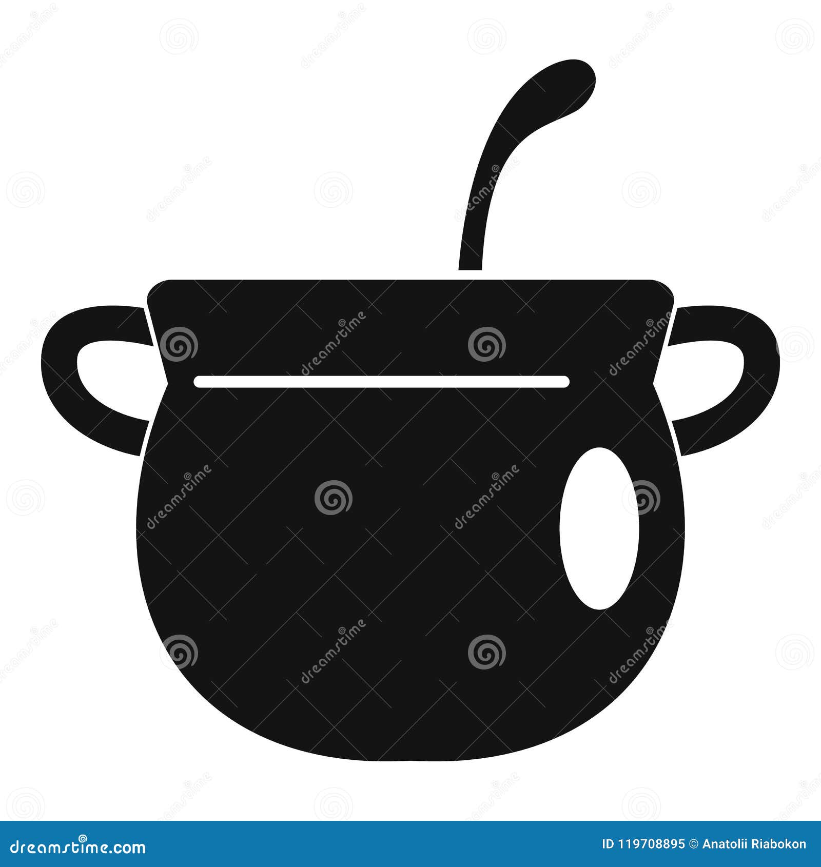 Magic Cauldron Icon, Simple Style Stock Vector - Illustration of color ...