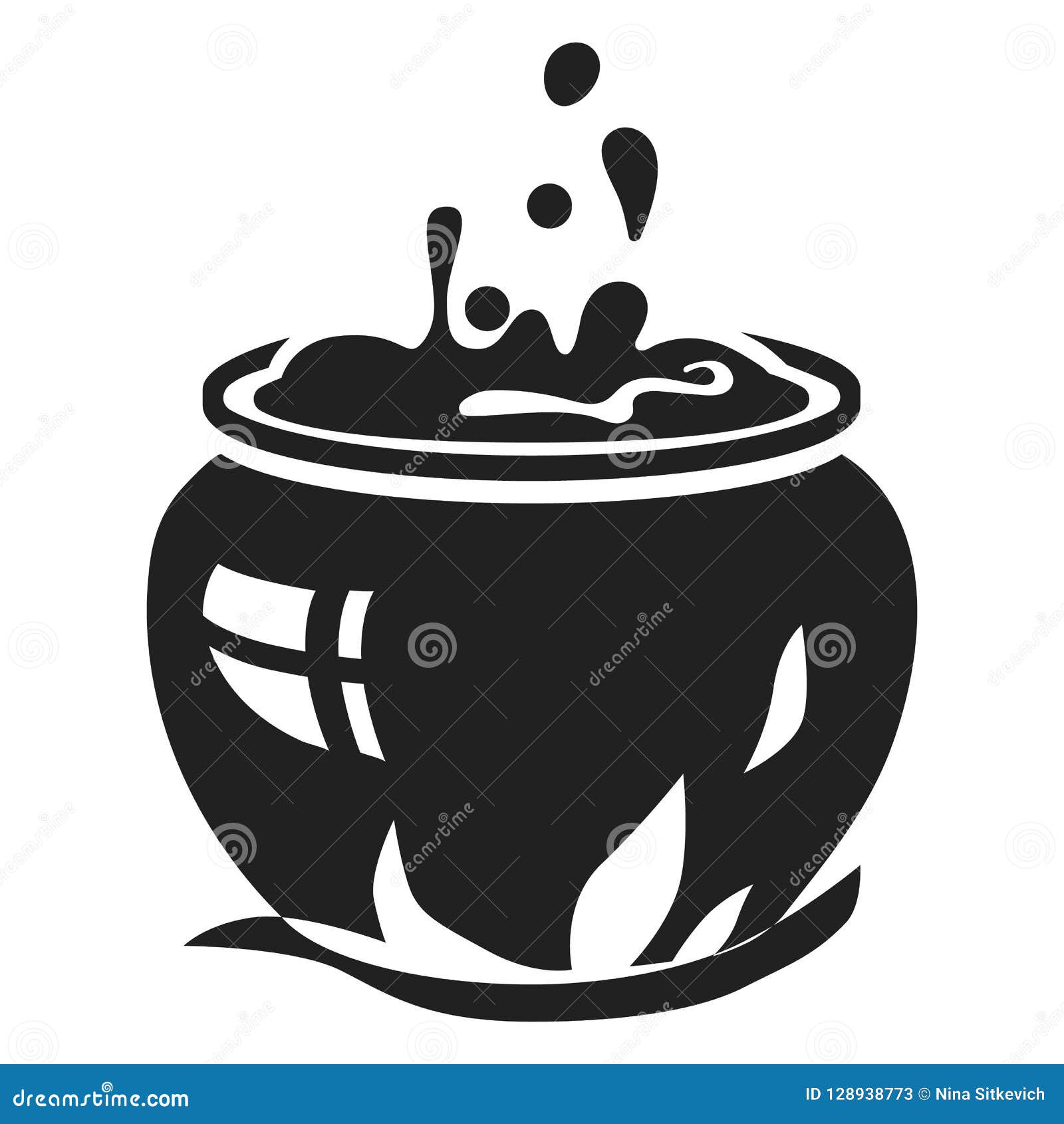 Magic Cauldron Icon, Simple Style Stock Vector - Illustration of ...
