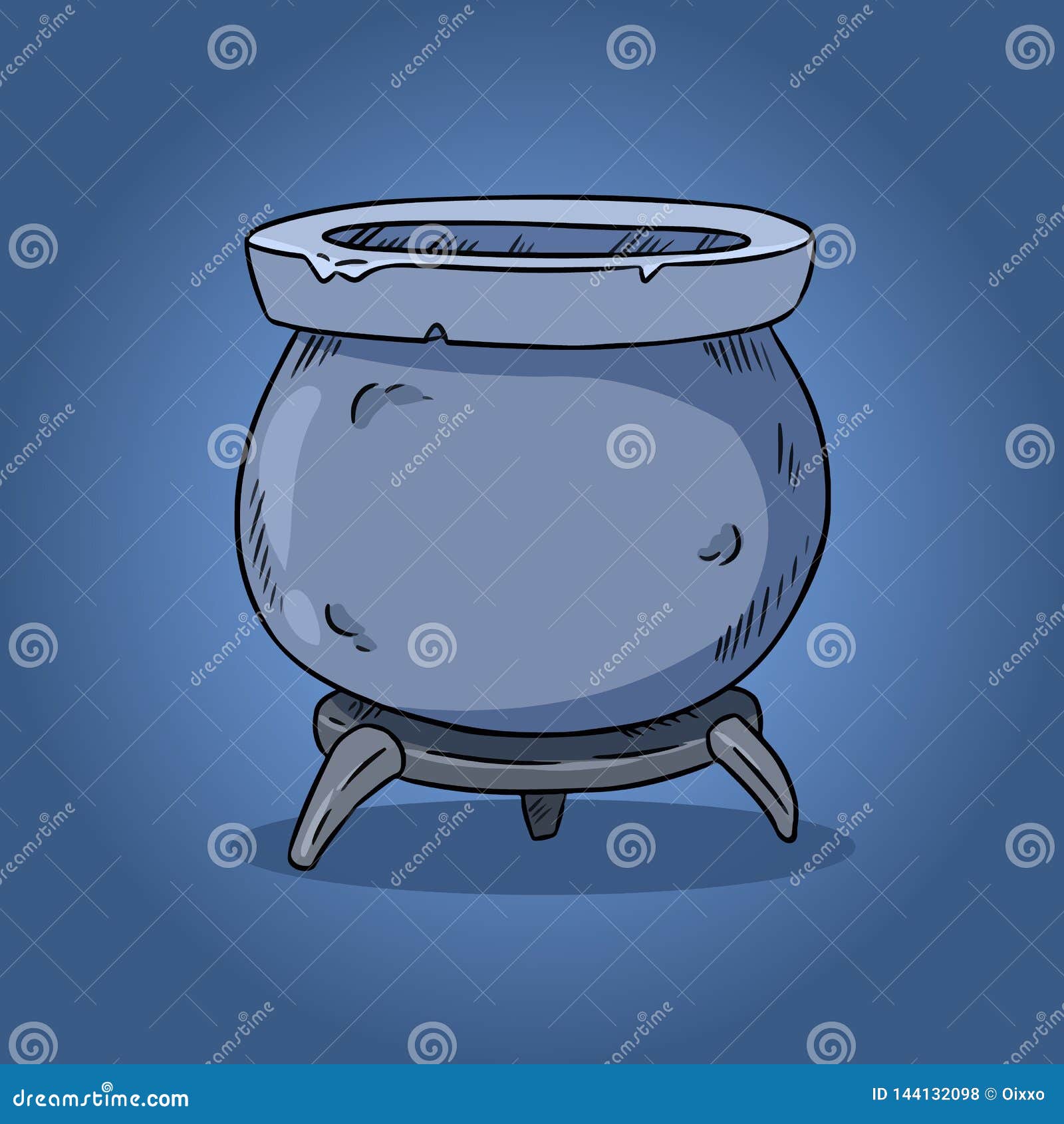 Magic Cauldron Illustration. Hand Drawn Witchcraft Design. Halloween ...