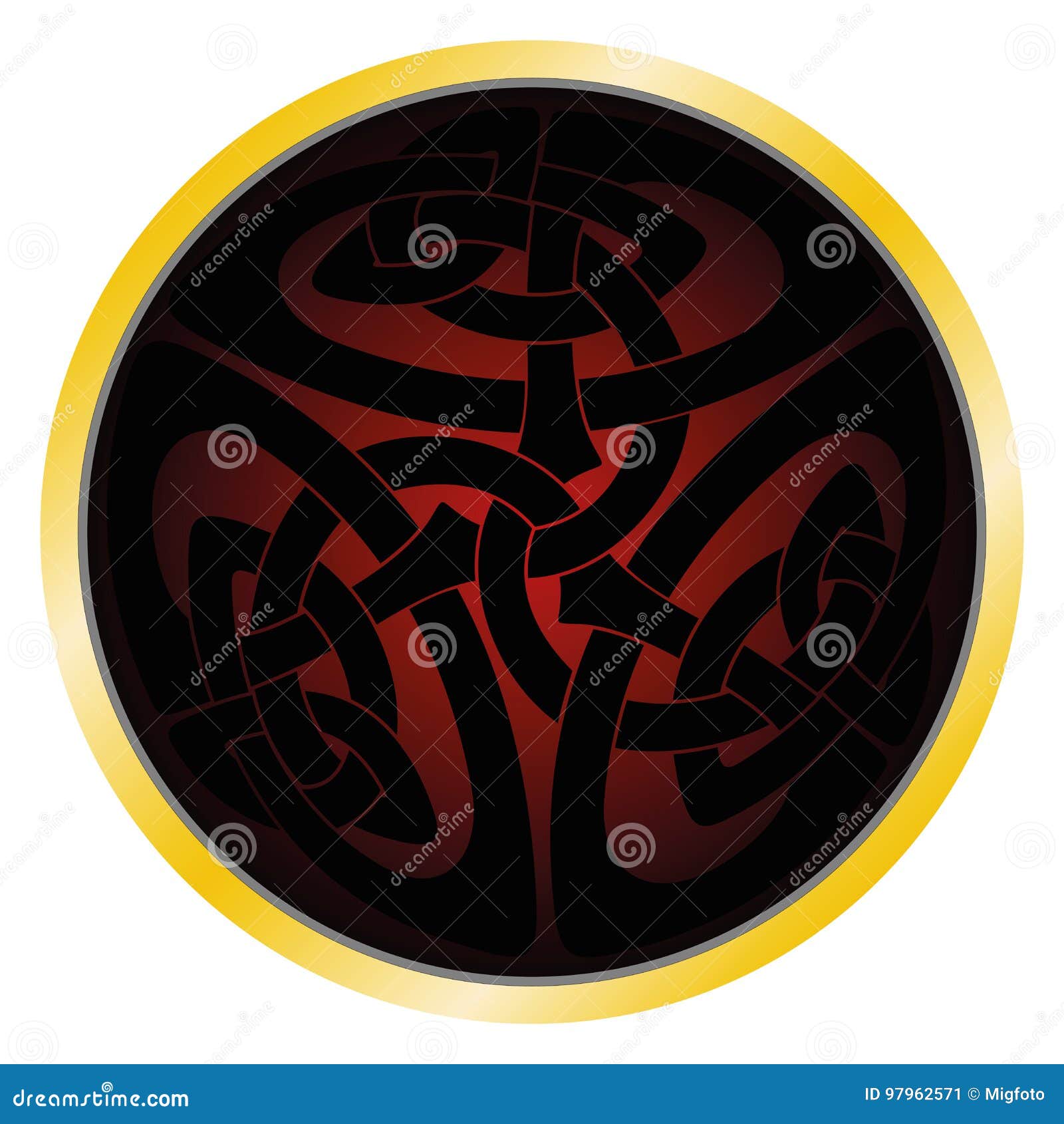 Magic Celtic Purple And Blue Elven Septagram Septogram Star On White ...