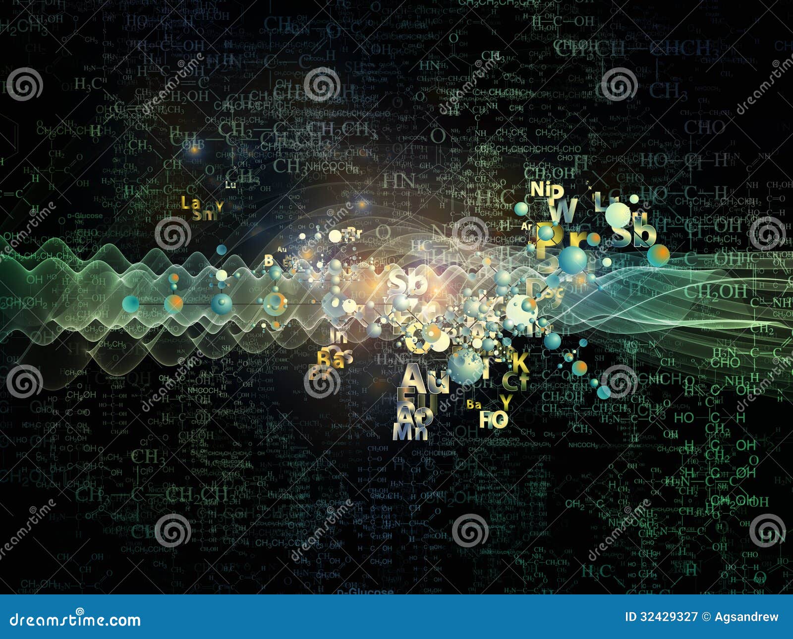 Magic of Chemistry stock illustration. Illustration of space - 32429327