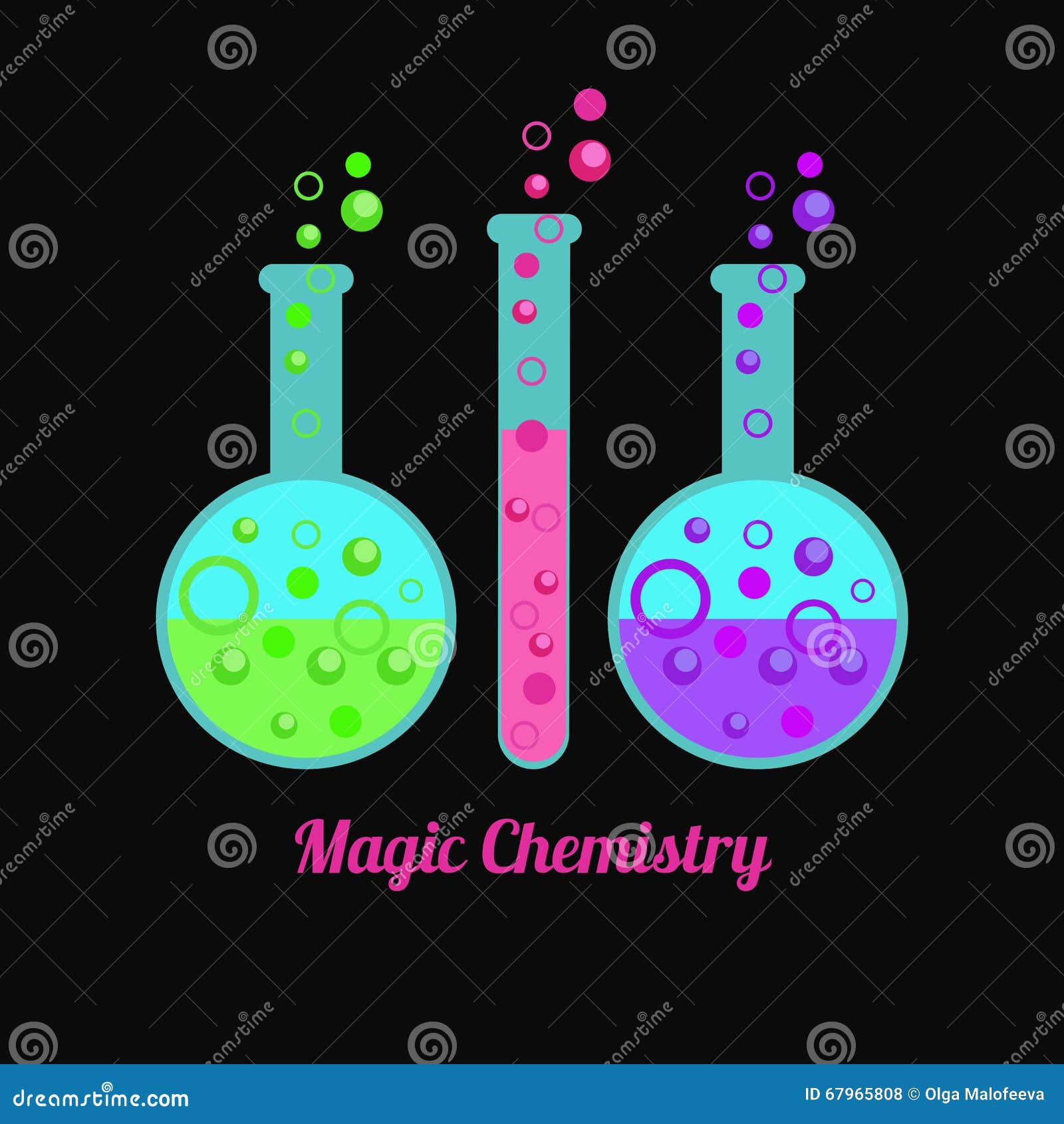Magic chemistry stock vector. Illustration of inventory - 67965808