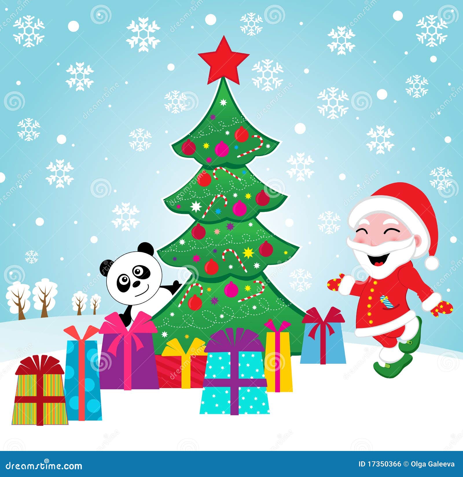 Magic Christmas stock vector. Illustration of gift, cute - 17350366