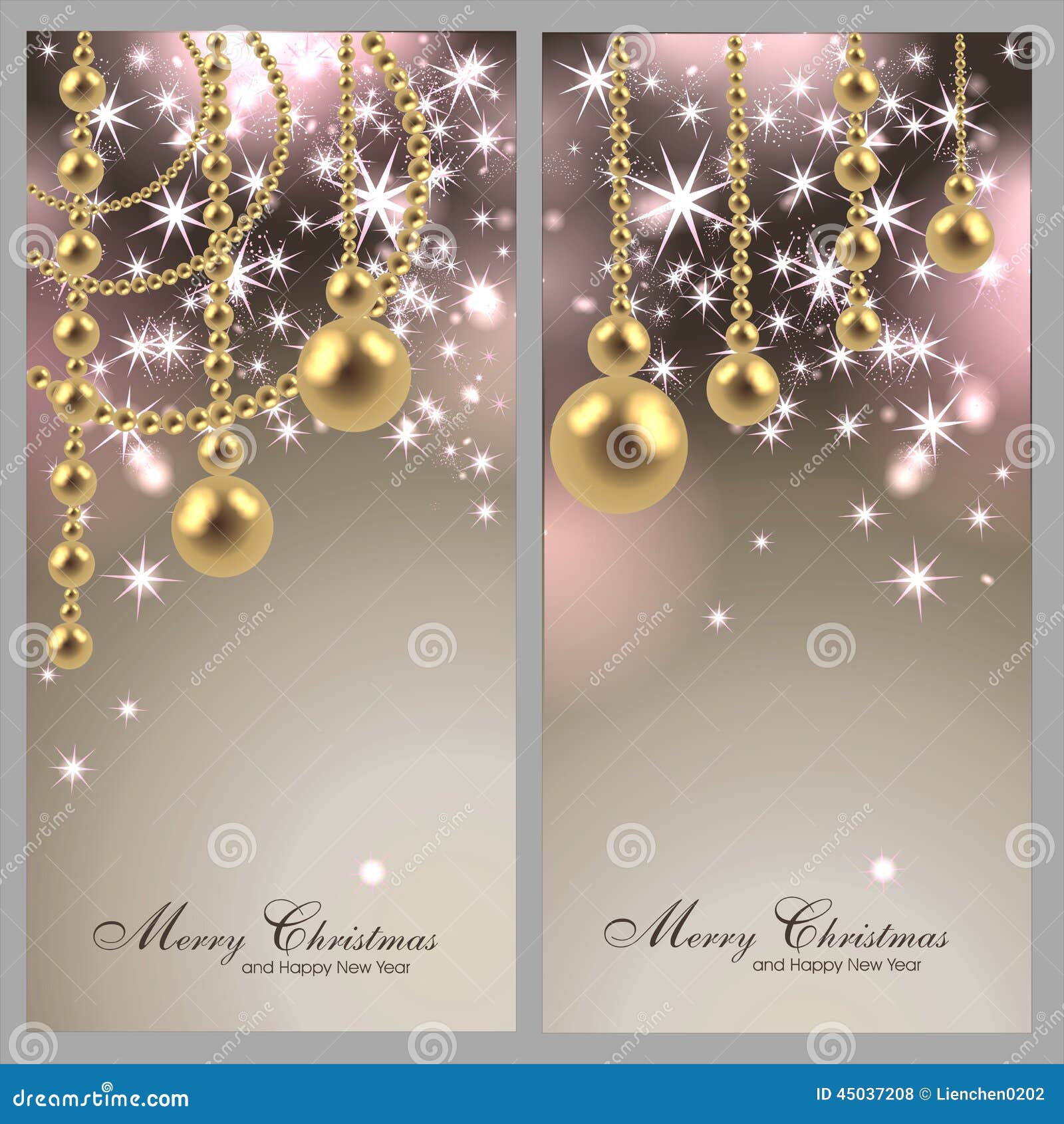 2 magic christmas cards stock vector. Illustration of invitation - 45037208