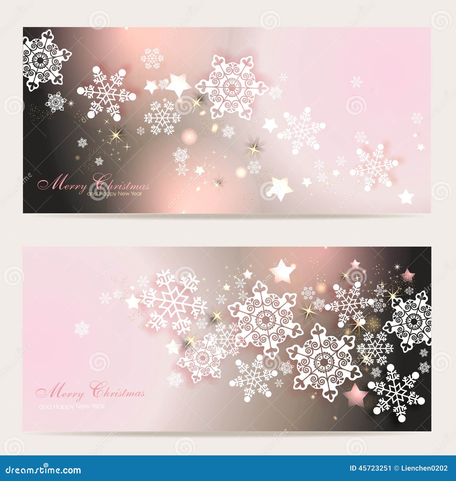 2 magic christmas cards stock illustration. Illustration of globes ...