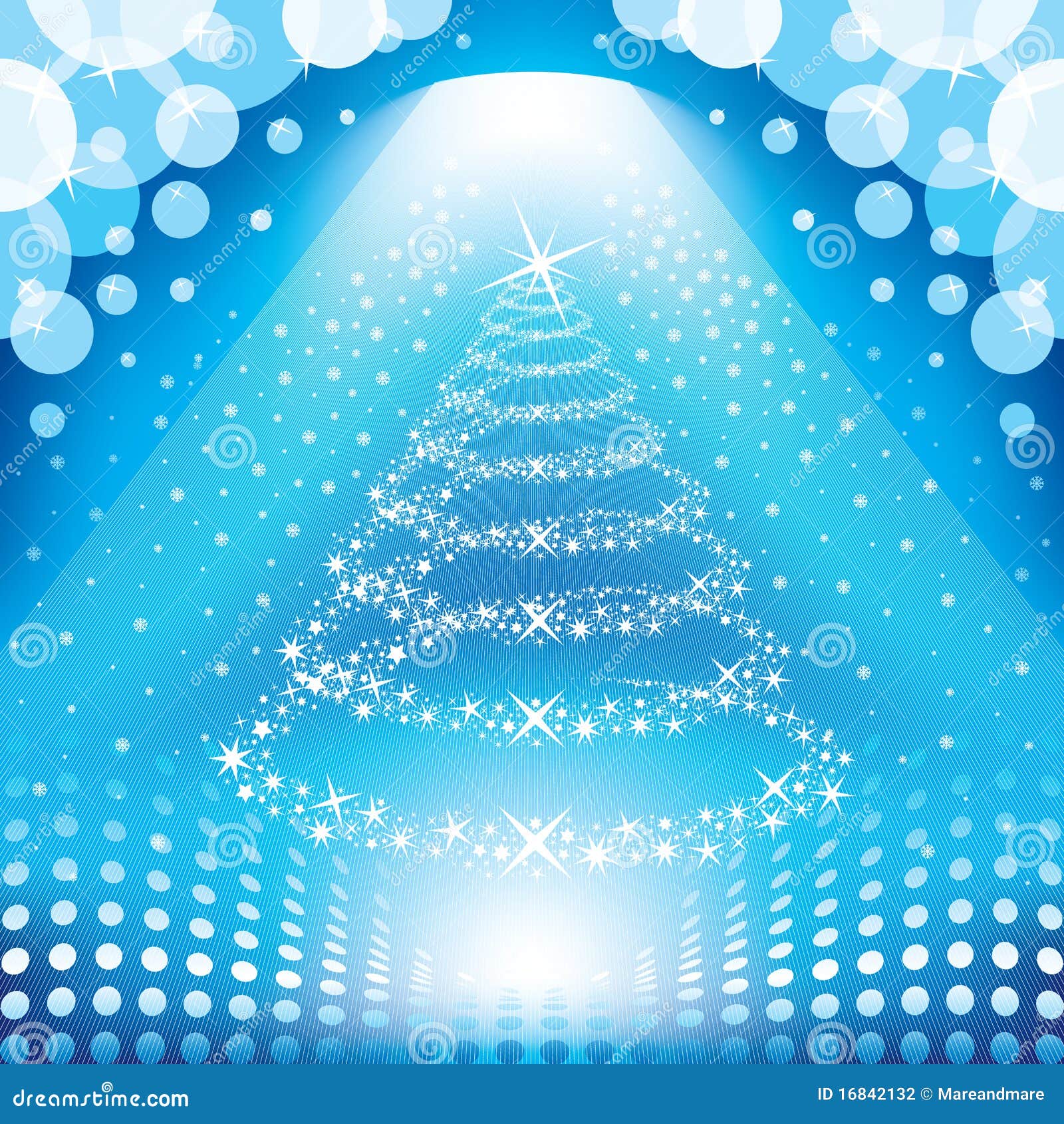 Magic Christmas tree stock vector. Illustration of wave - 16842132