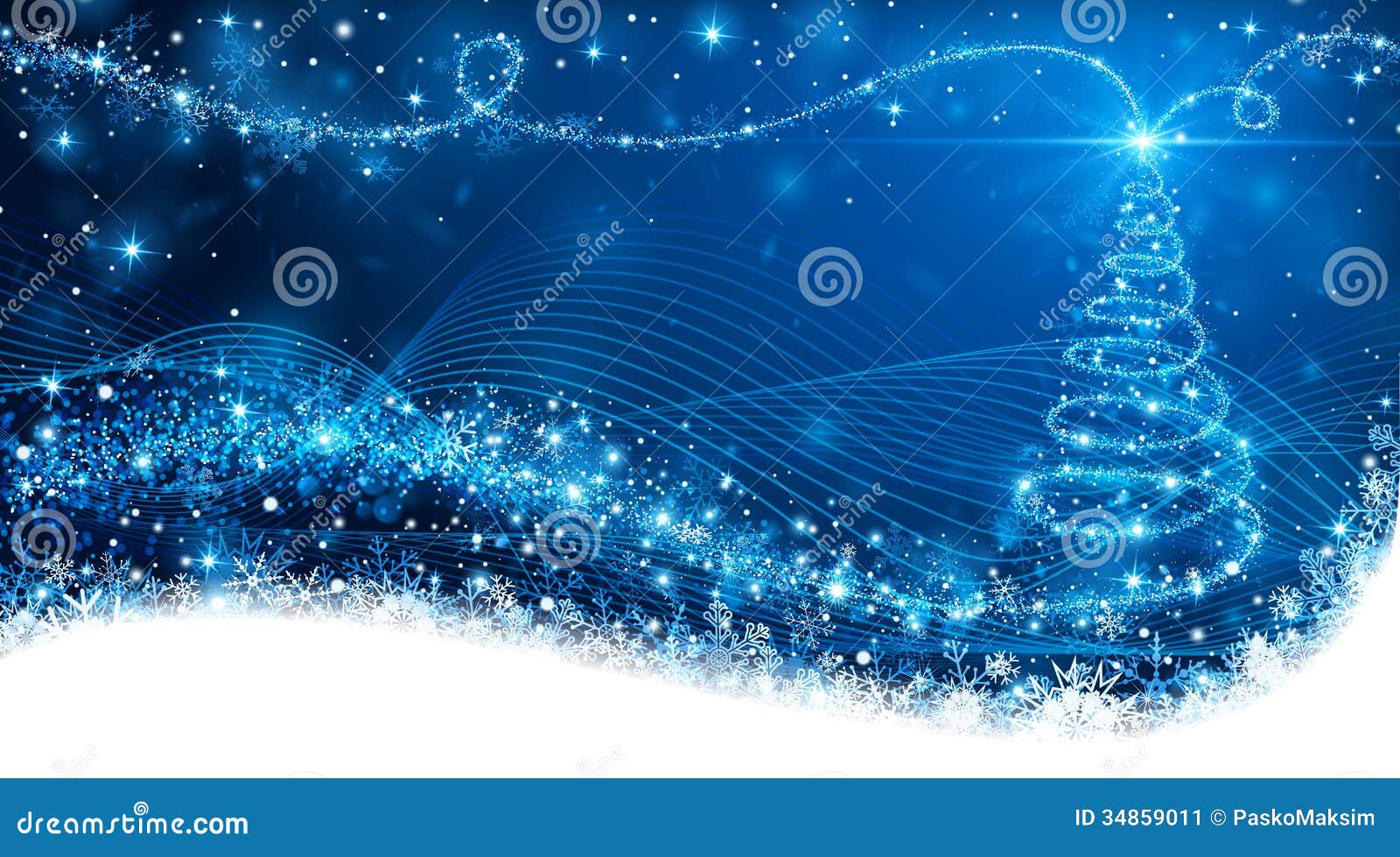 Magic Christmas tree stock vector. Illustration of winter - 34859011