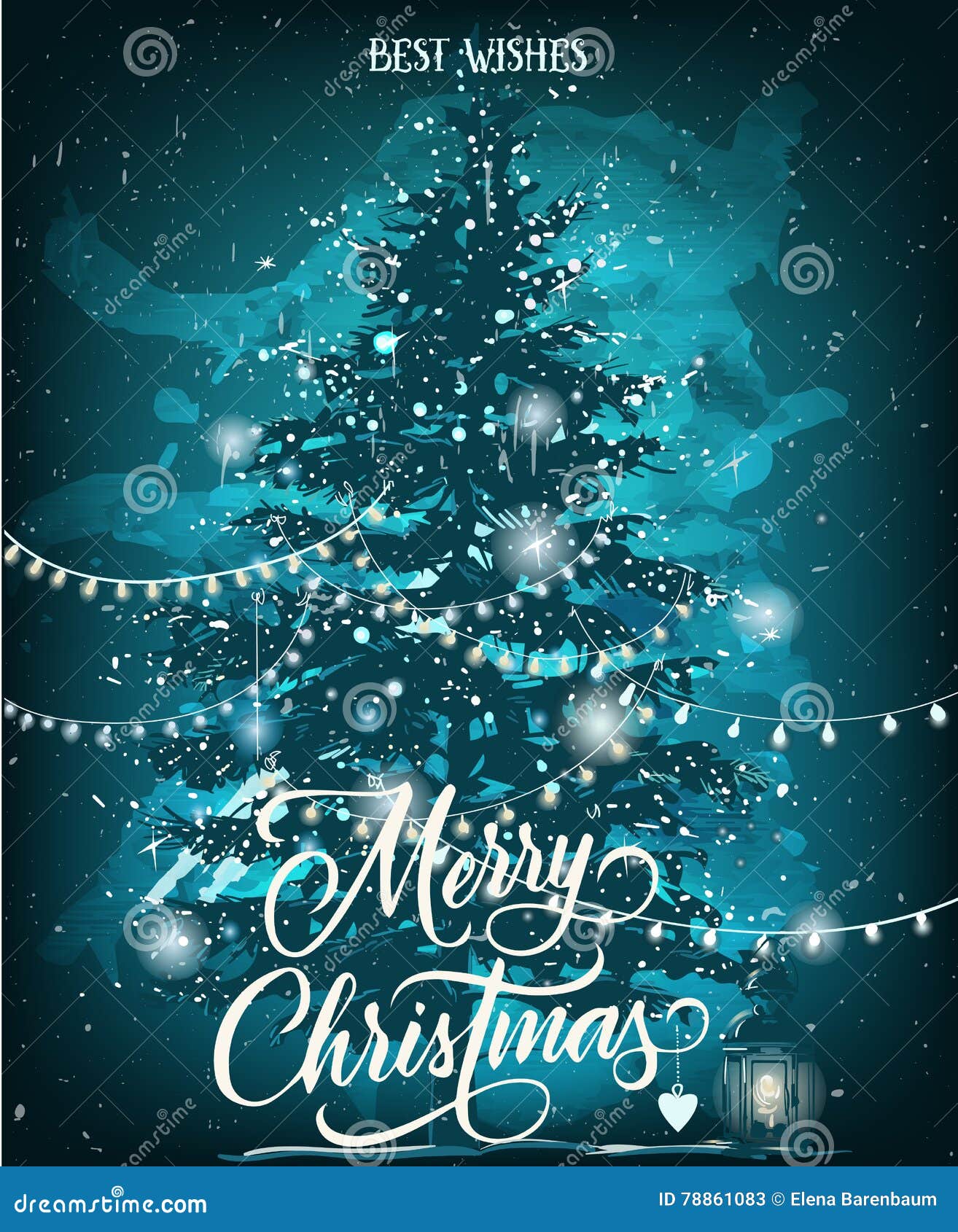 Magic christmas tree stock vector. Illustration of glitter - 78861083