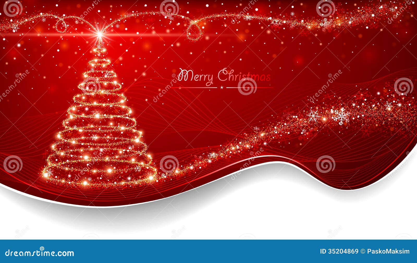 Magic Christmas tree stock vector. Illustration of design - 35204869