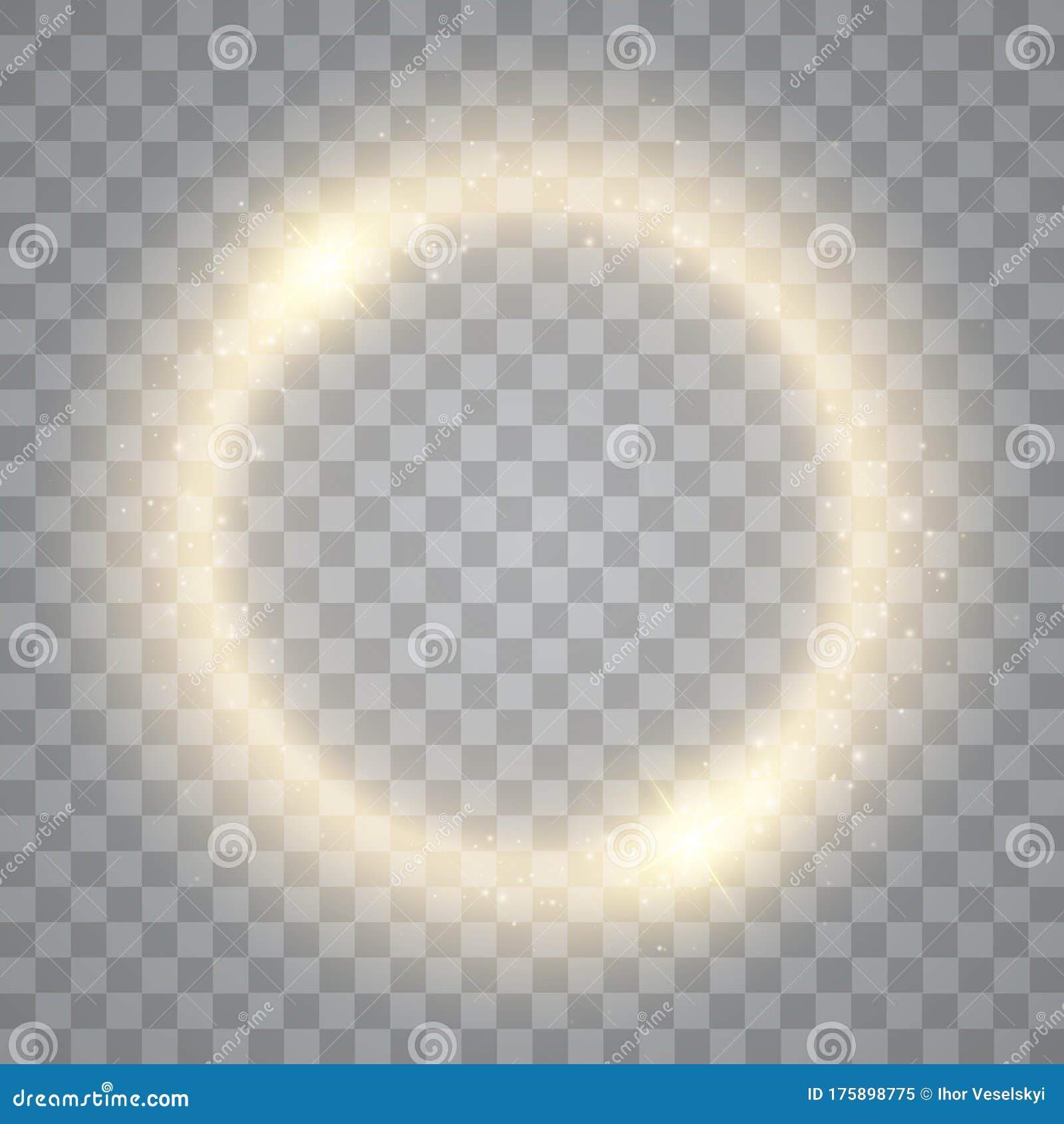 Magic Circle Isolated on Transparent Backgroun. Shine Round Light ...