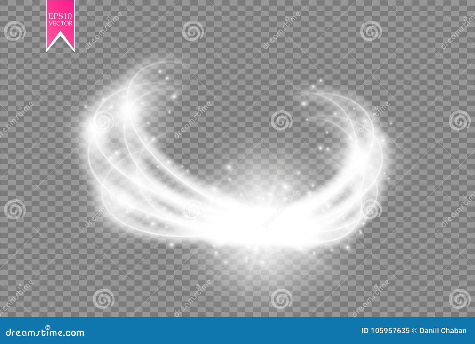 Magic Circle On Transparent Backgroun. Shine Round Light Effect. Vector ...