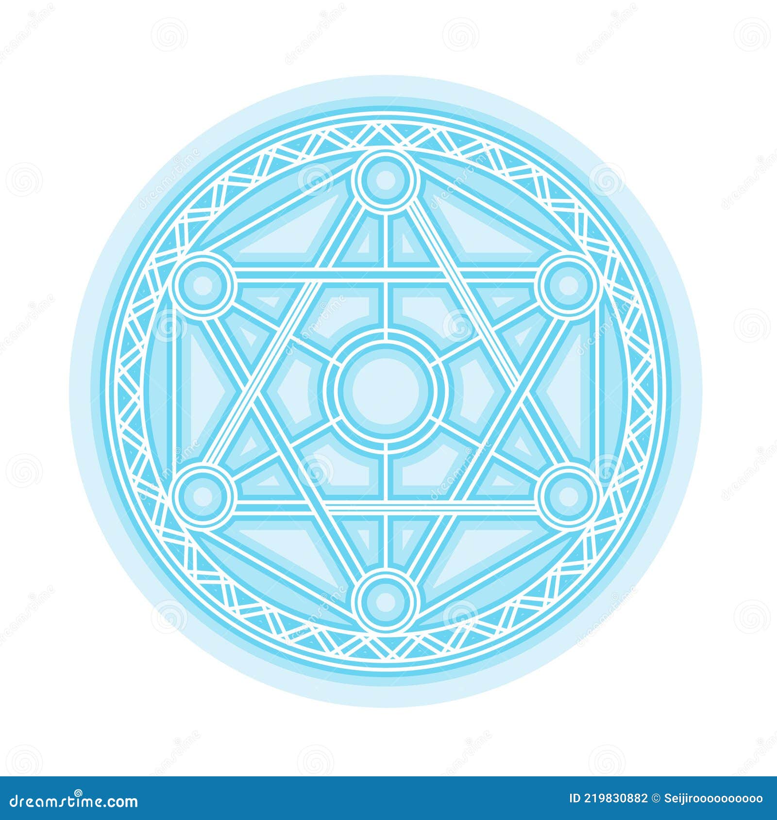Magic Circle Vector Illustration | CartoonDealer.com #219830882