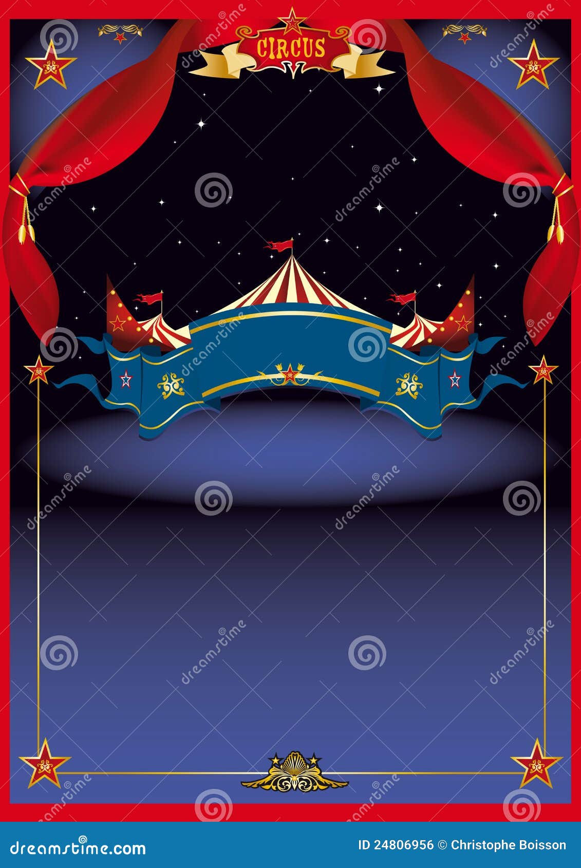 Magic Circus by night stock vector. Illustration of blue - 24806956
