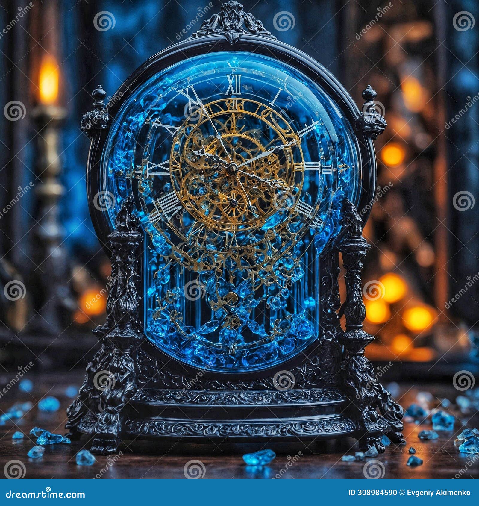 Magic Clock, Detail of the Royal Palace Stock Photo - Image of detail ...