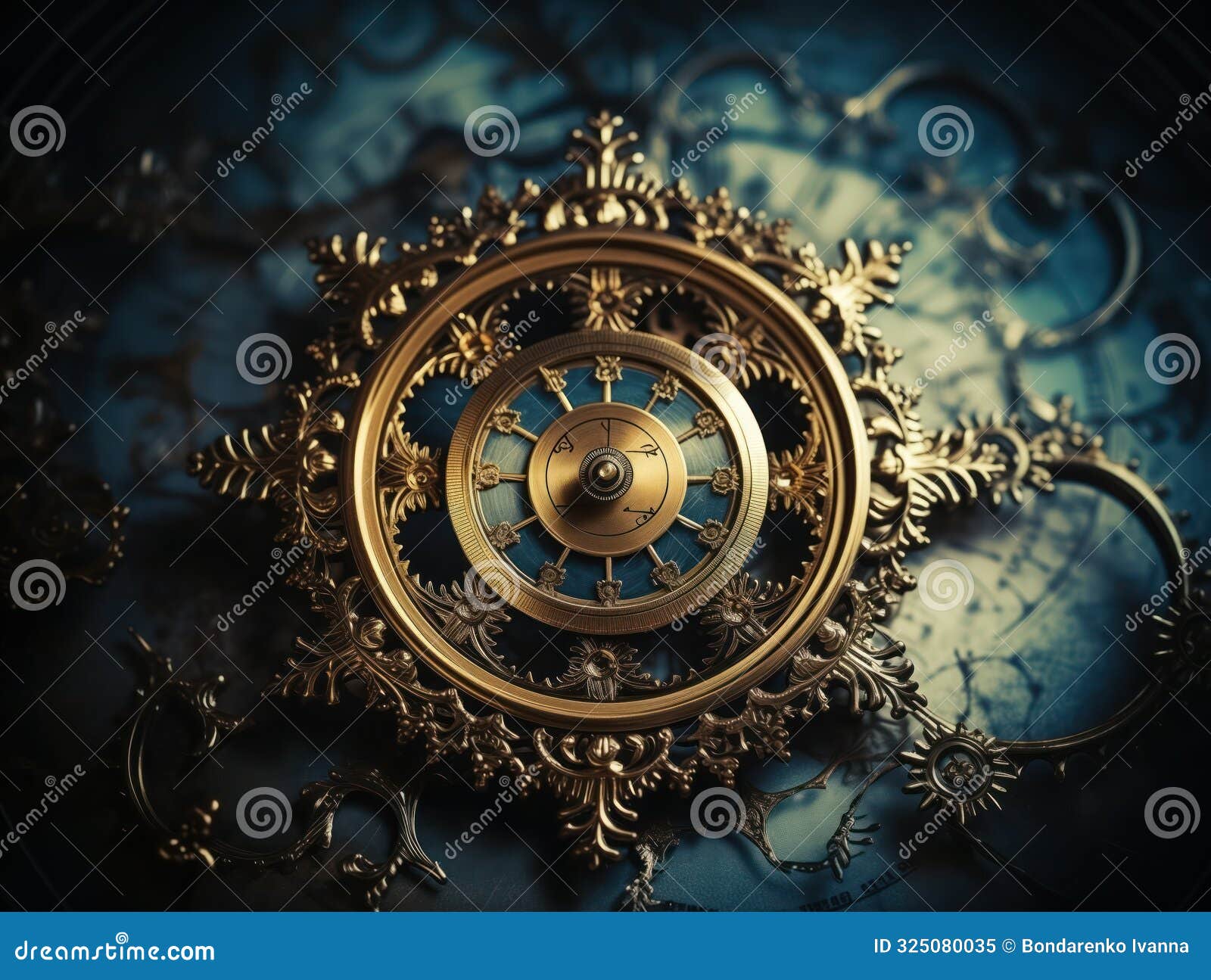 Magic Clock in Space Sky Concept of Time or Numerology Stock Image ...