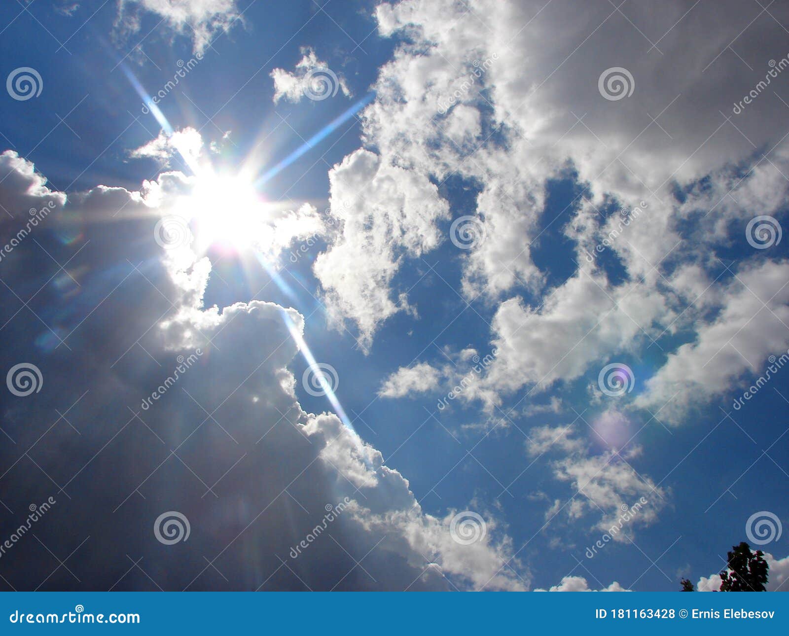 Magic clouds and the sun stock photo. Image of light - 181163428