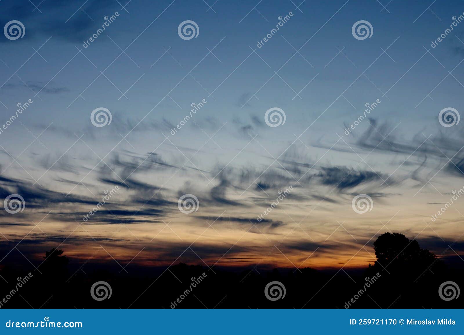 Magic Cloudy Sunset Wallpaper Stock Photo - Image of land, space: 259721170