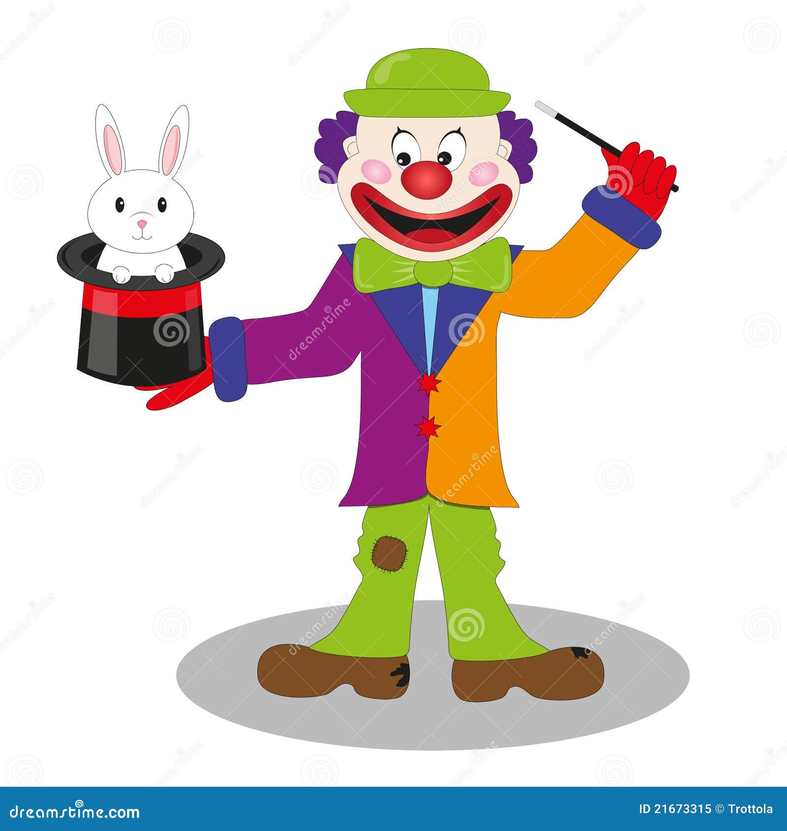 Magic clown vector stock vector. Illustration of nice - 21673315