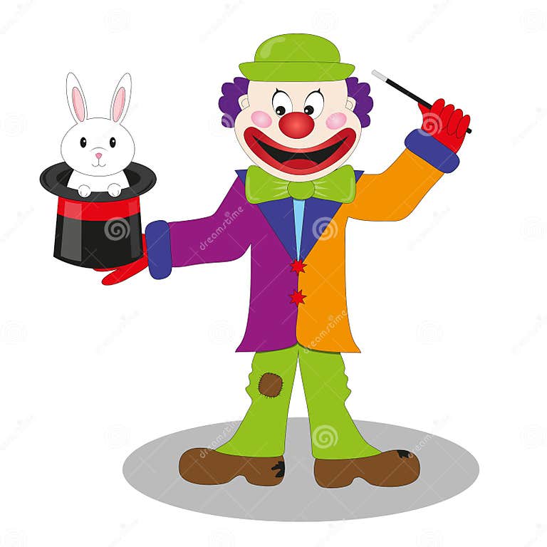 Magic clown vector stock vector. Illustration of nice - 21673315