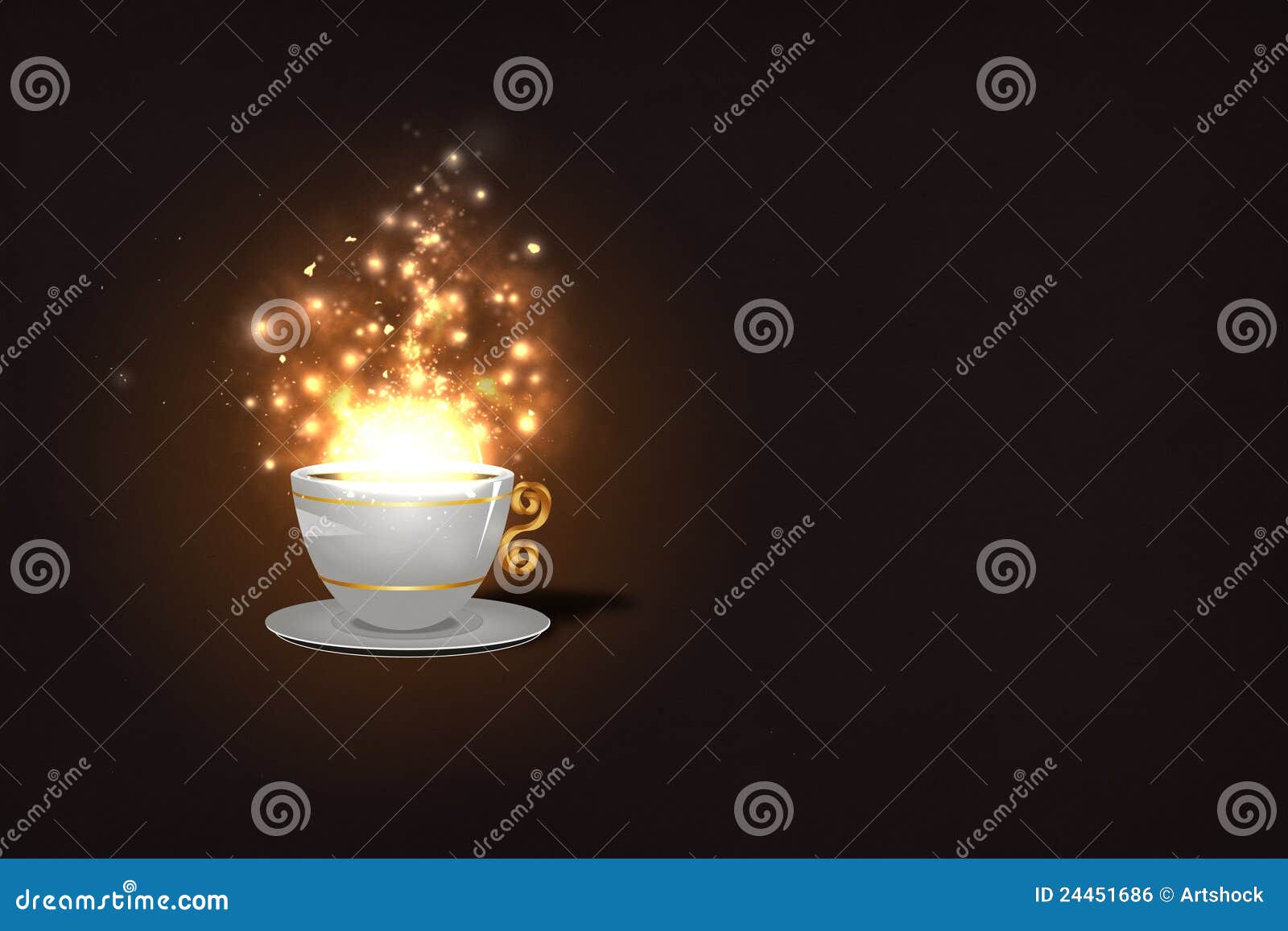 Magic coffee stock illustration. Illustration of smoke - 24451686