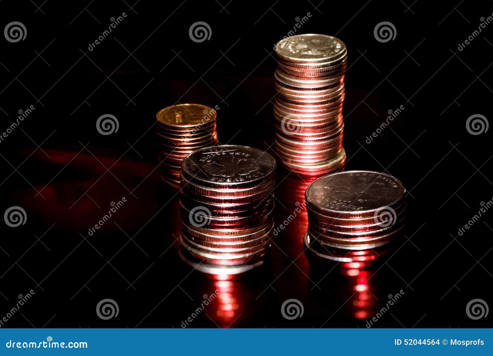 Magic coins stock photo. Image of success, pile, financial - 52044564