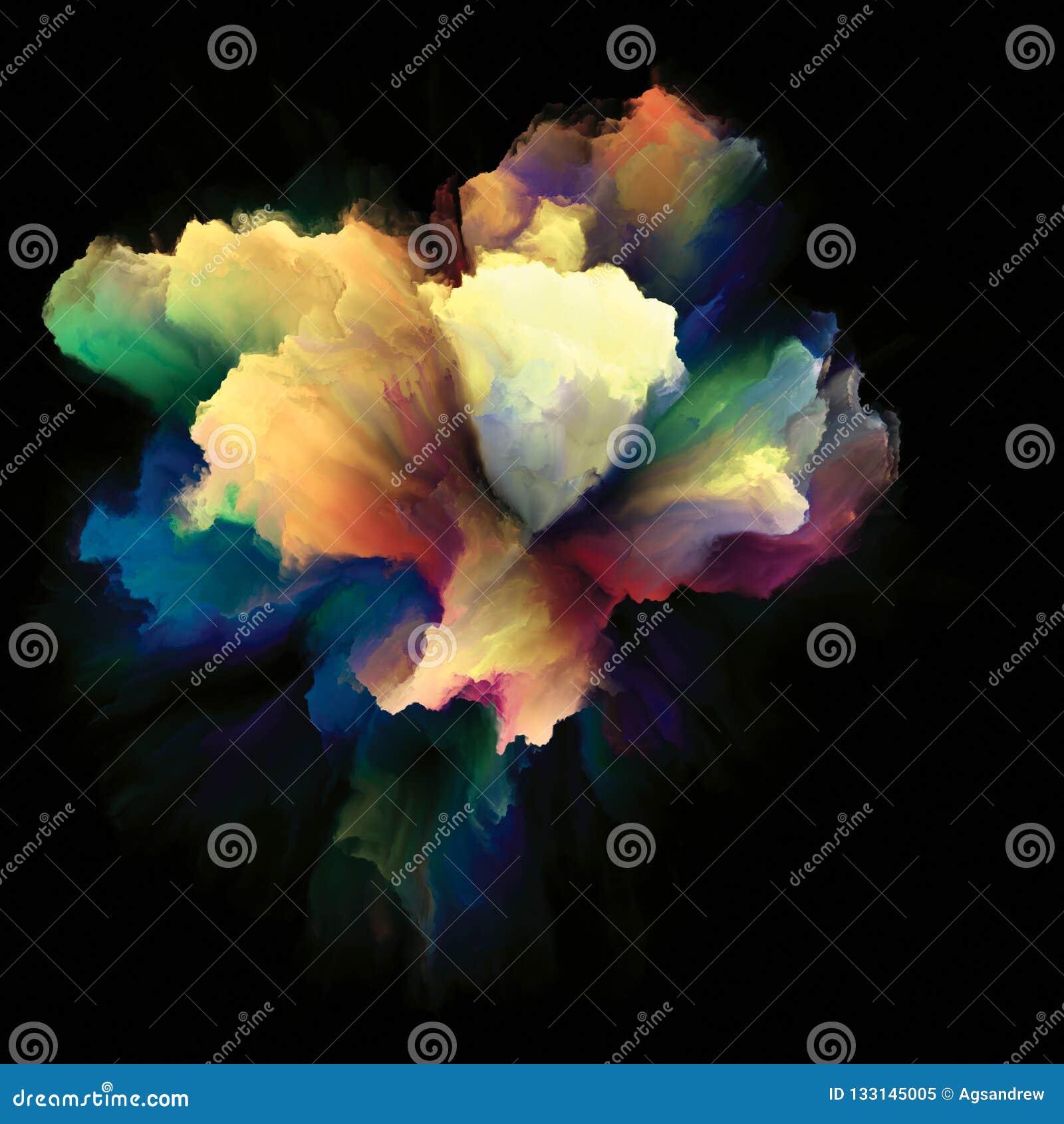 Magic of Color Splash Explosion Stock Illustration - Illustration of ...