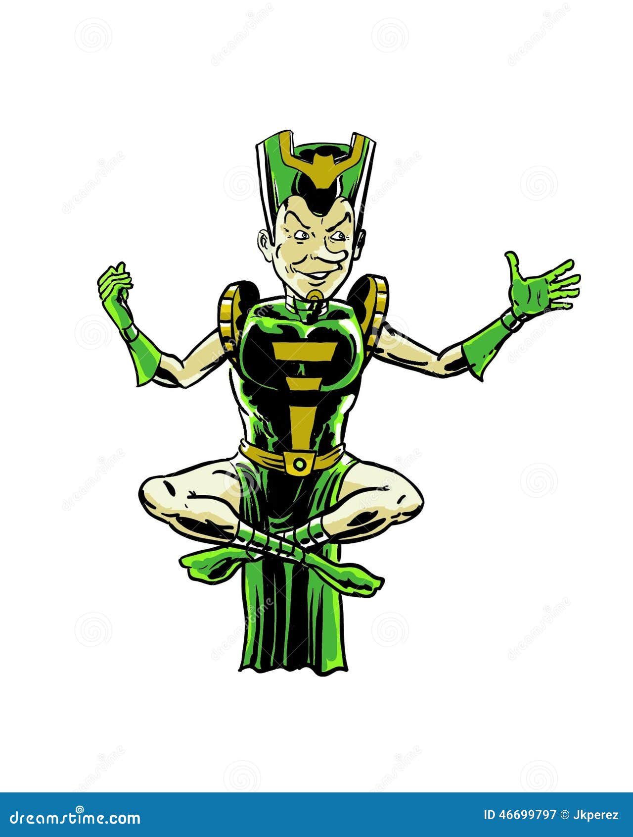 Comic Villain Crazy Joker With Boom Blast Illustration Doodle For Print ...