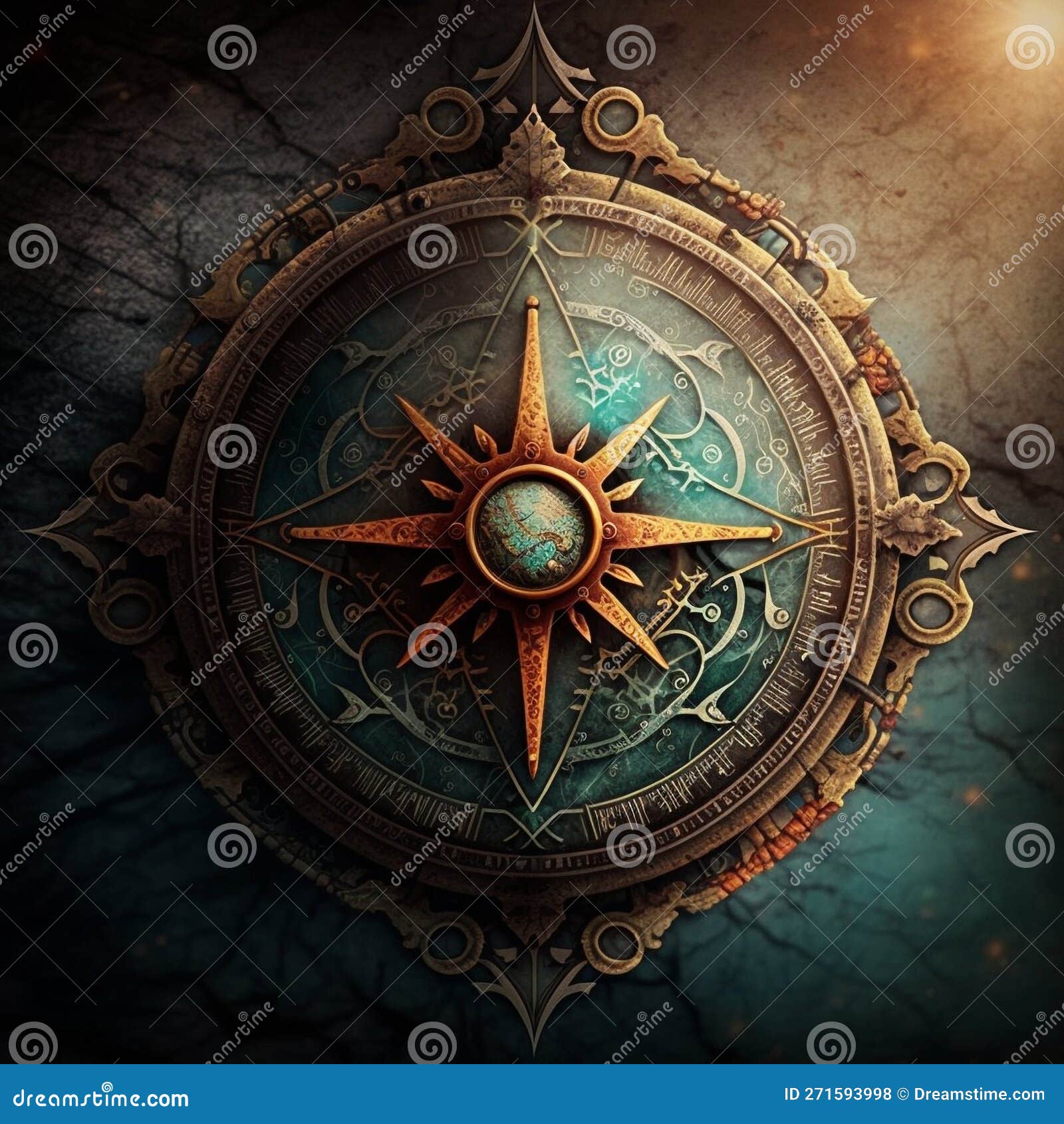 Magic Compass High Quality AI Illustration Stock Illustration ...