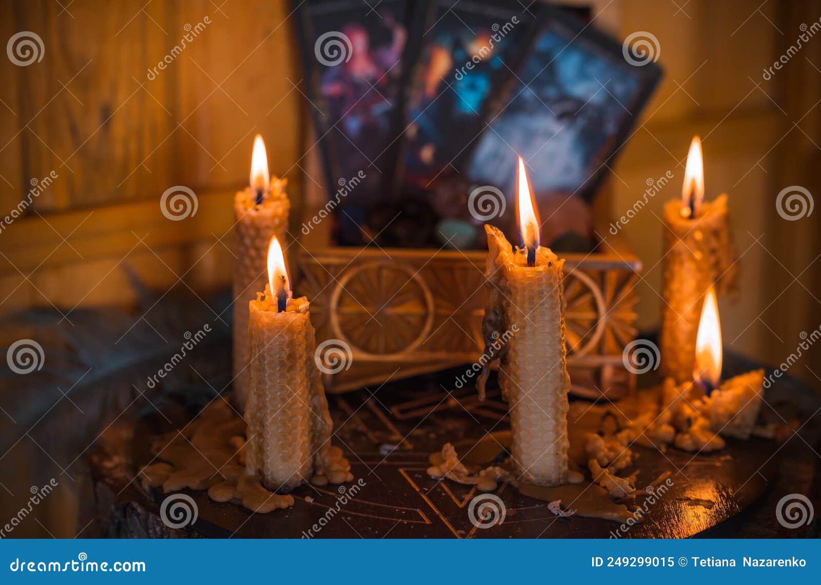 Magic Concept. Paganism and Wicca Rite, Altar of Witch Stock Image ...