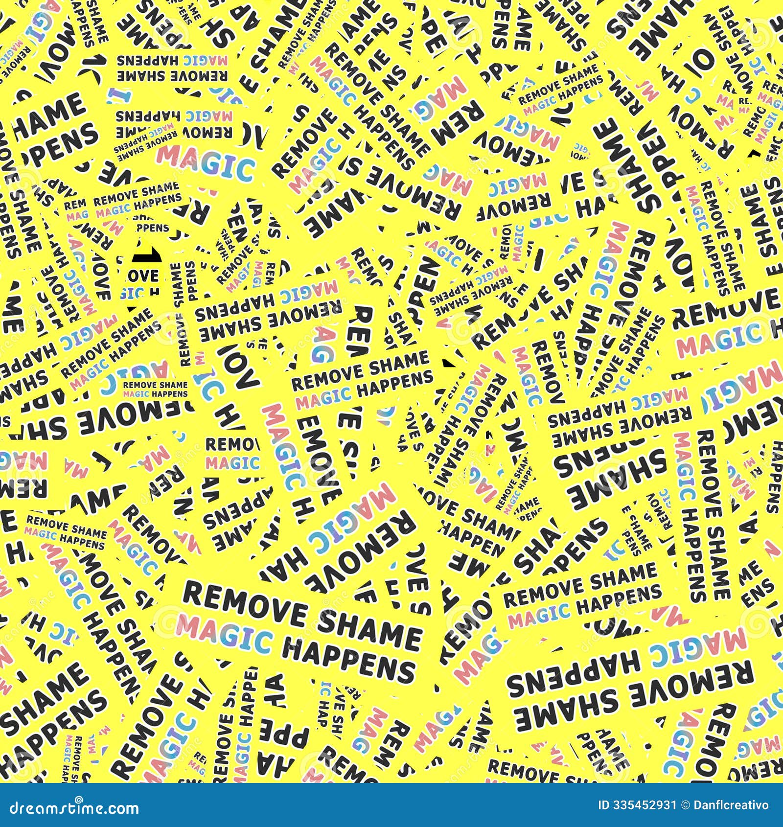 Magic Concept Typographic Phrase Random Pattern Stock Illustration ...