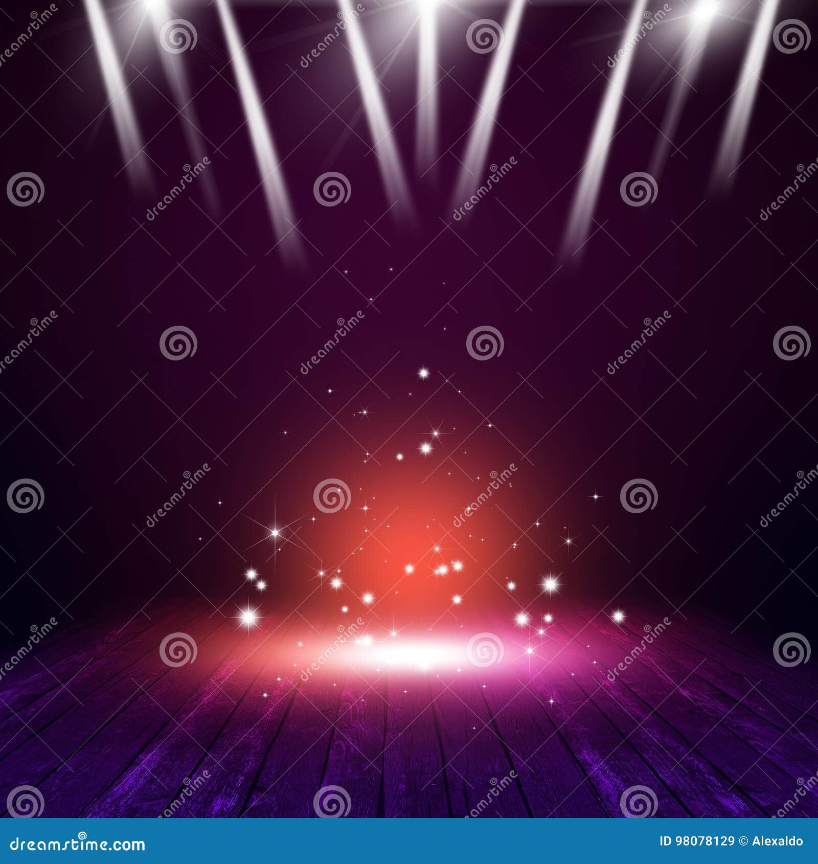 Magic on Concert Stage stock illustration. Illustration of nightclub ...