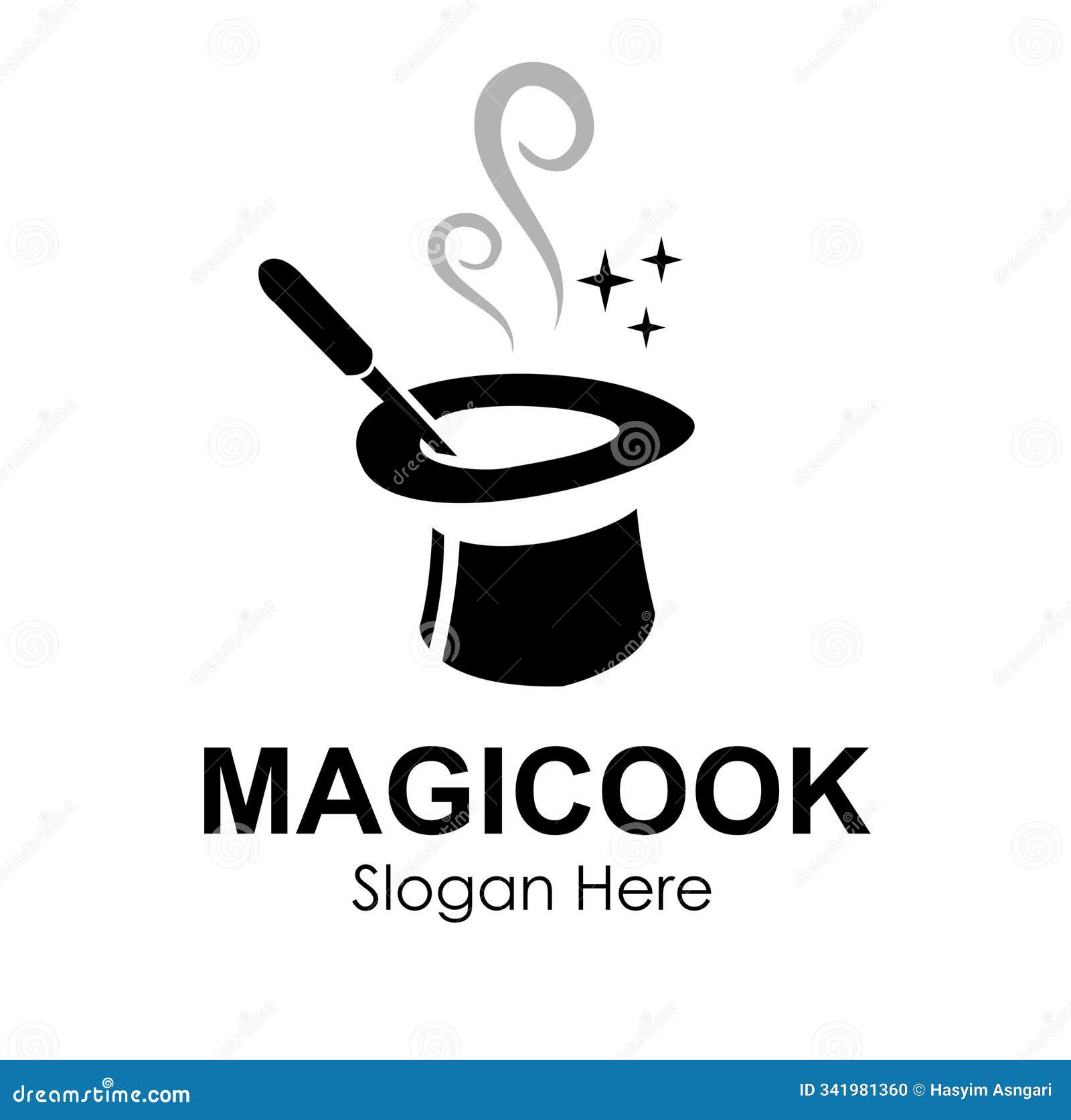 Magic Cook Logo Design Concept Stock Illustration - Illustration of ...