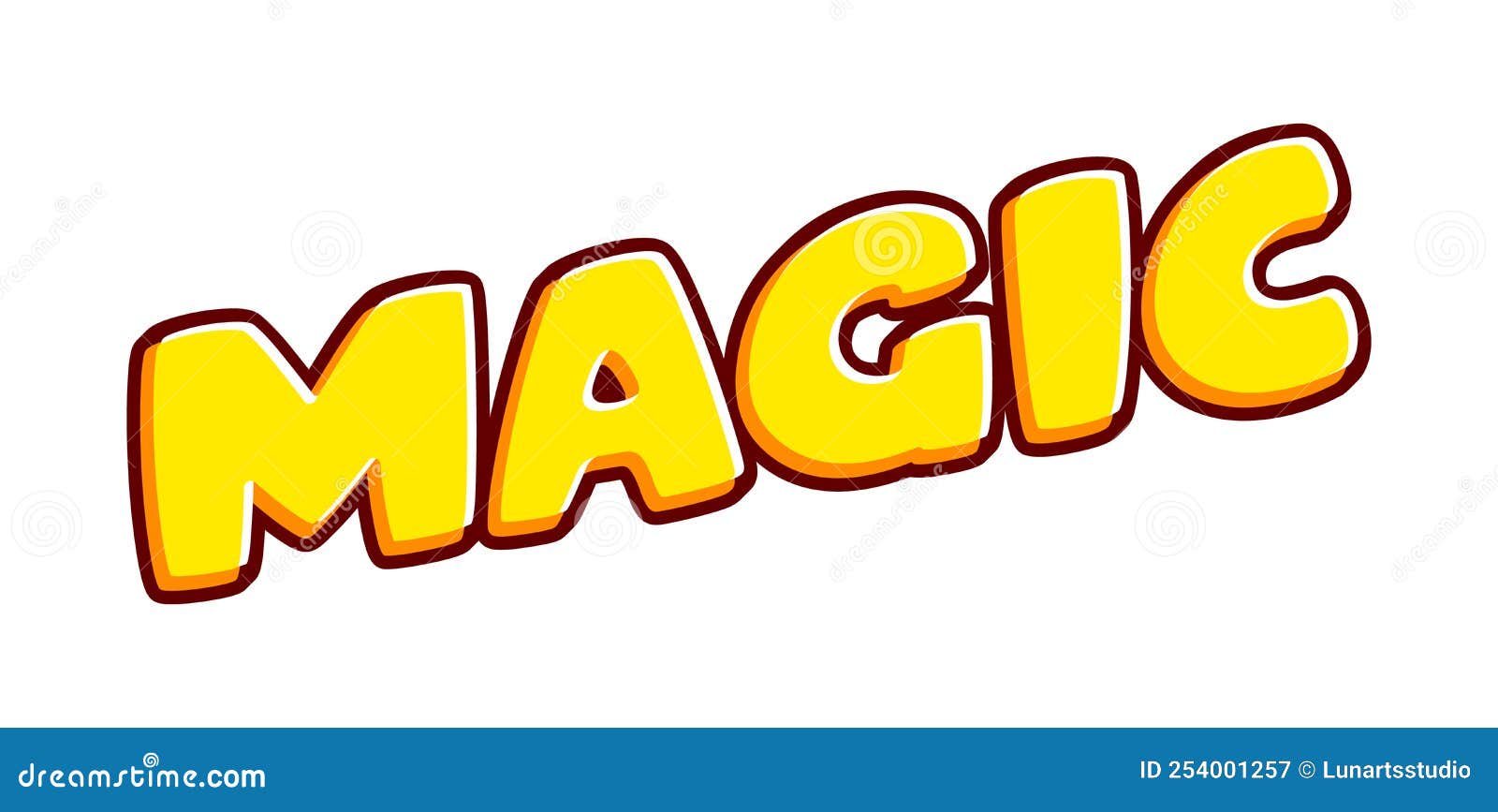 Magic. Cool Phrase Lettering Isolated on White Colourful Text Effect ...