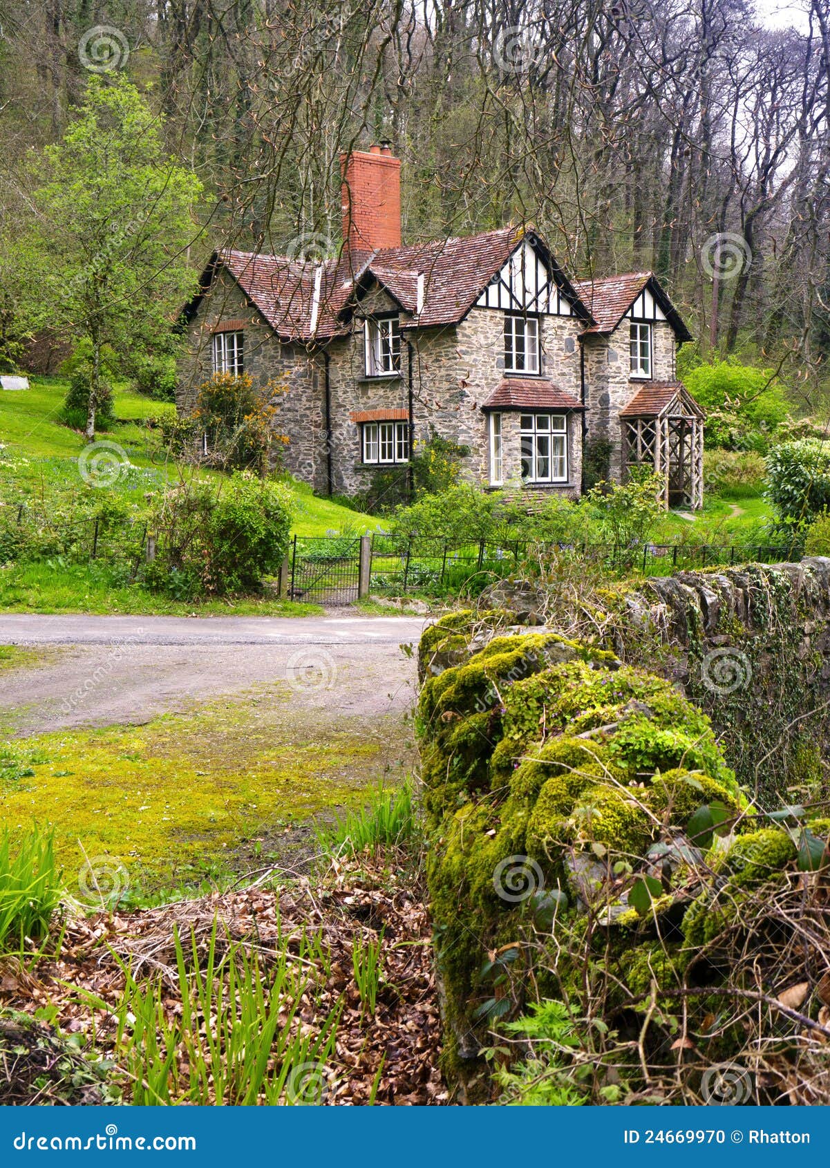 Magic Cottage stock photo. Image of england, rapids, river - 24669970