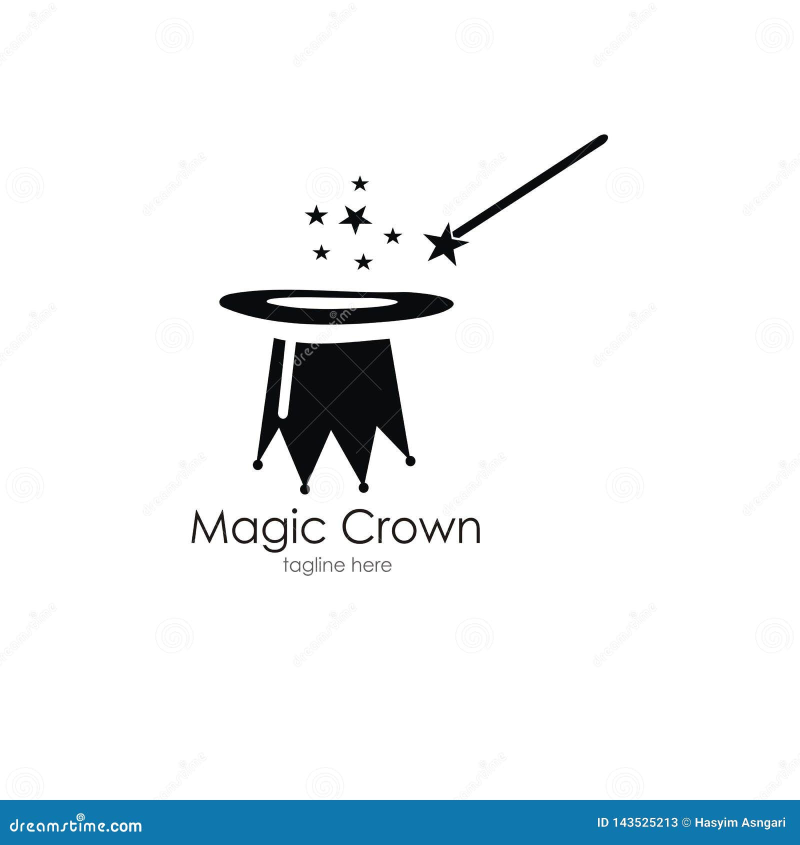 Magic crown logo vector stock illustration. Illustration of royal ...