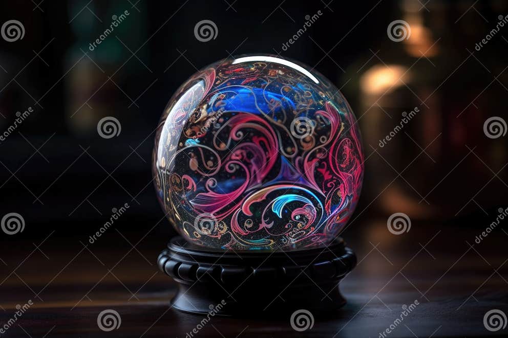 Magic Crystal Ball, Filled with Swirling Colors and Patterns Stock ...