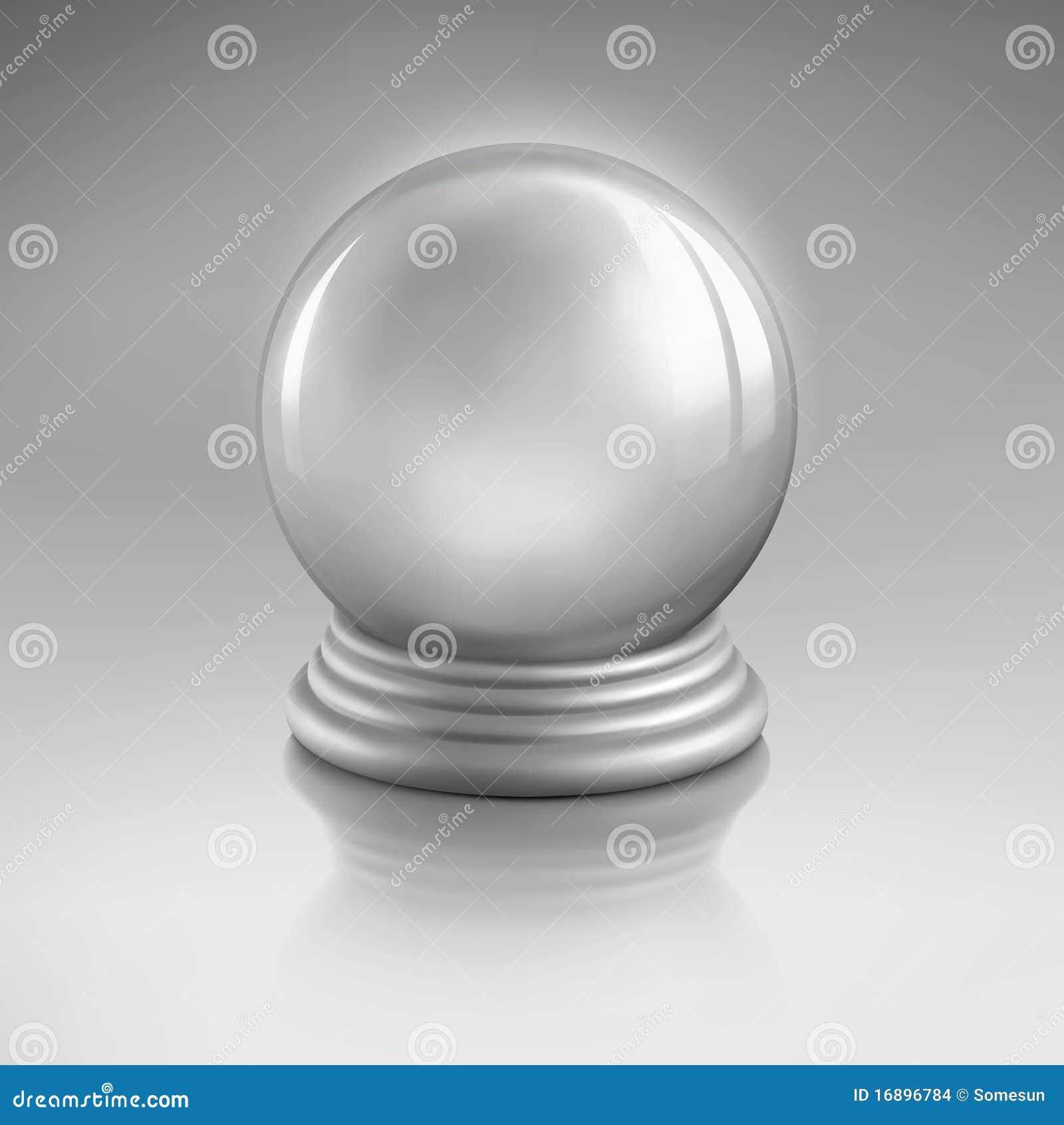 Magic Crystal Ball of Glass and Silver Stock Vector - Illustration of ...